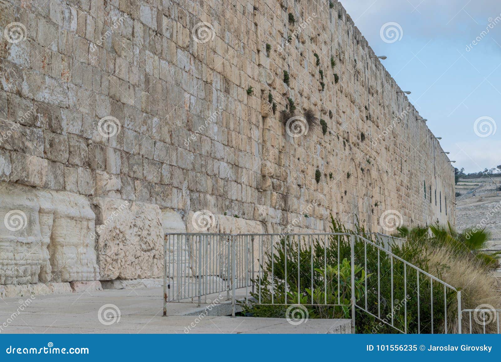 Southern wall of Temple stock image. Image of wall, palestine - 101556235