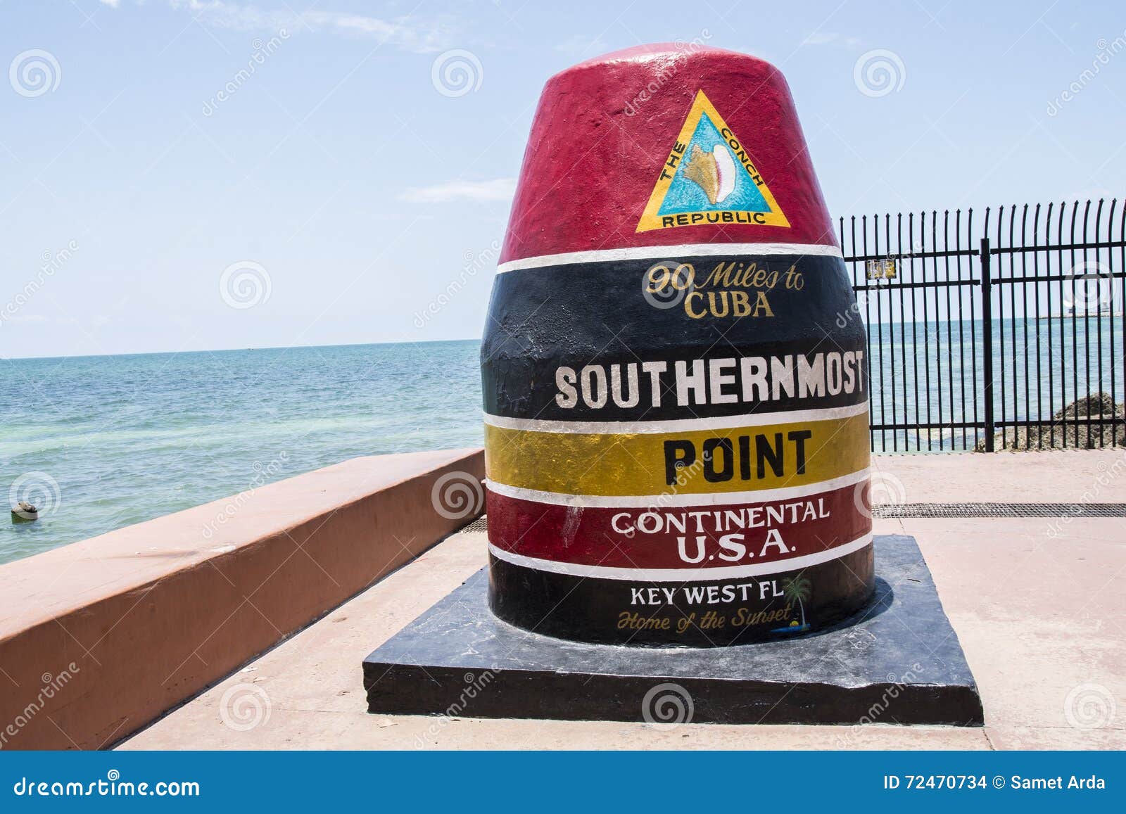 The Southernmost Point Buoy Editorial Stock Image - Image of blue ...