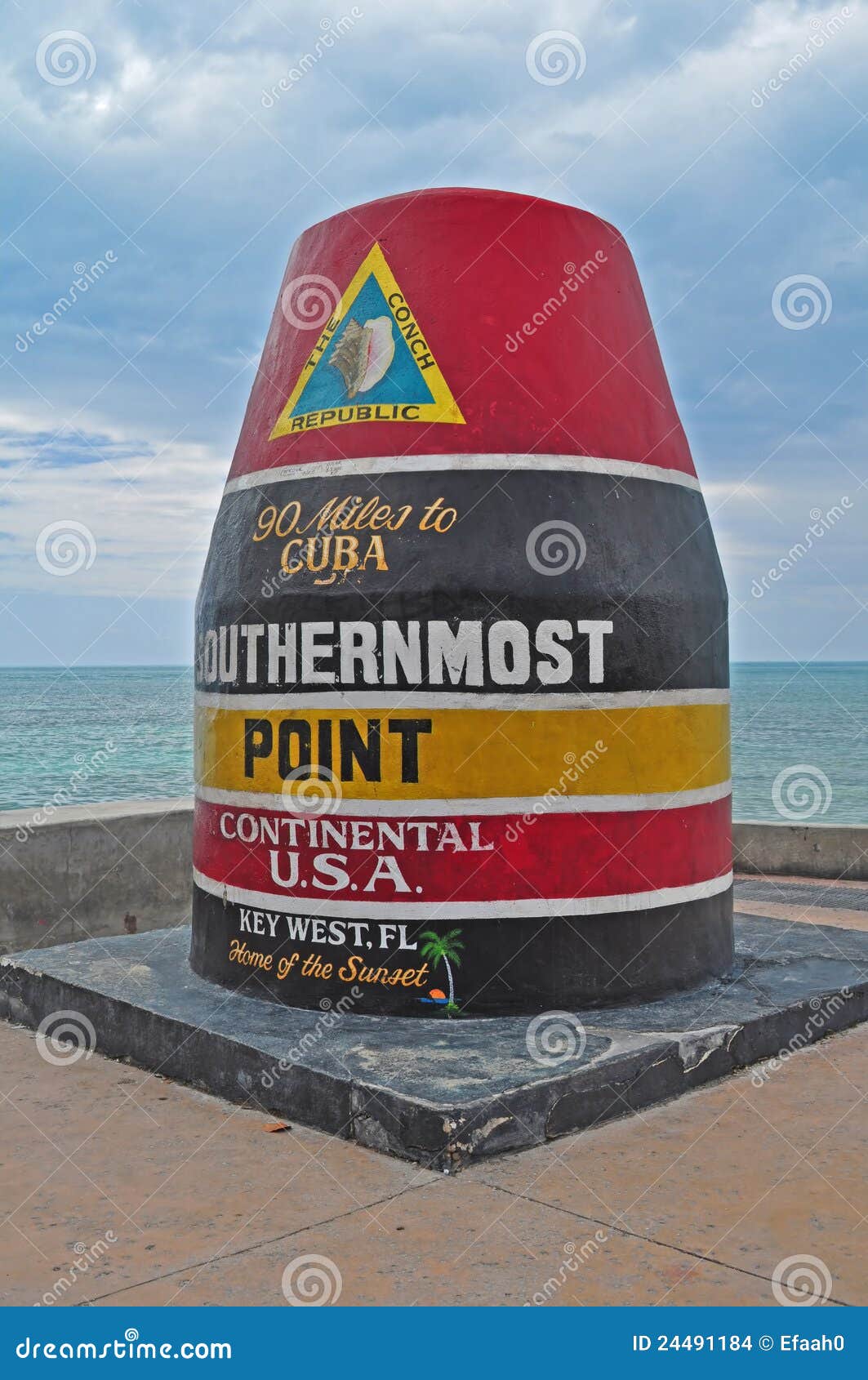 Southernmost Point, Key West Florida Stock Photo - Image of beaches ...