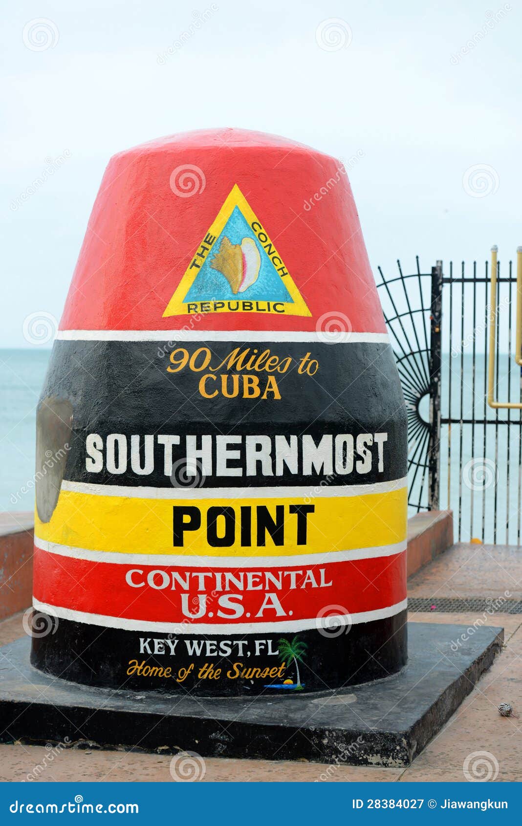 USA Southernmost Point Monument And Key West Tourist Attraction Stock ...