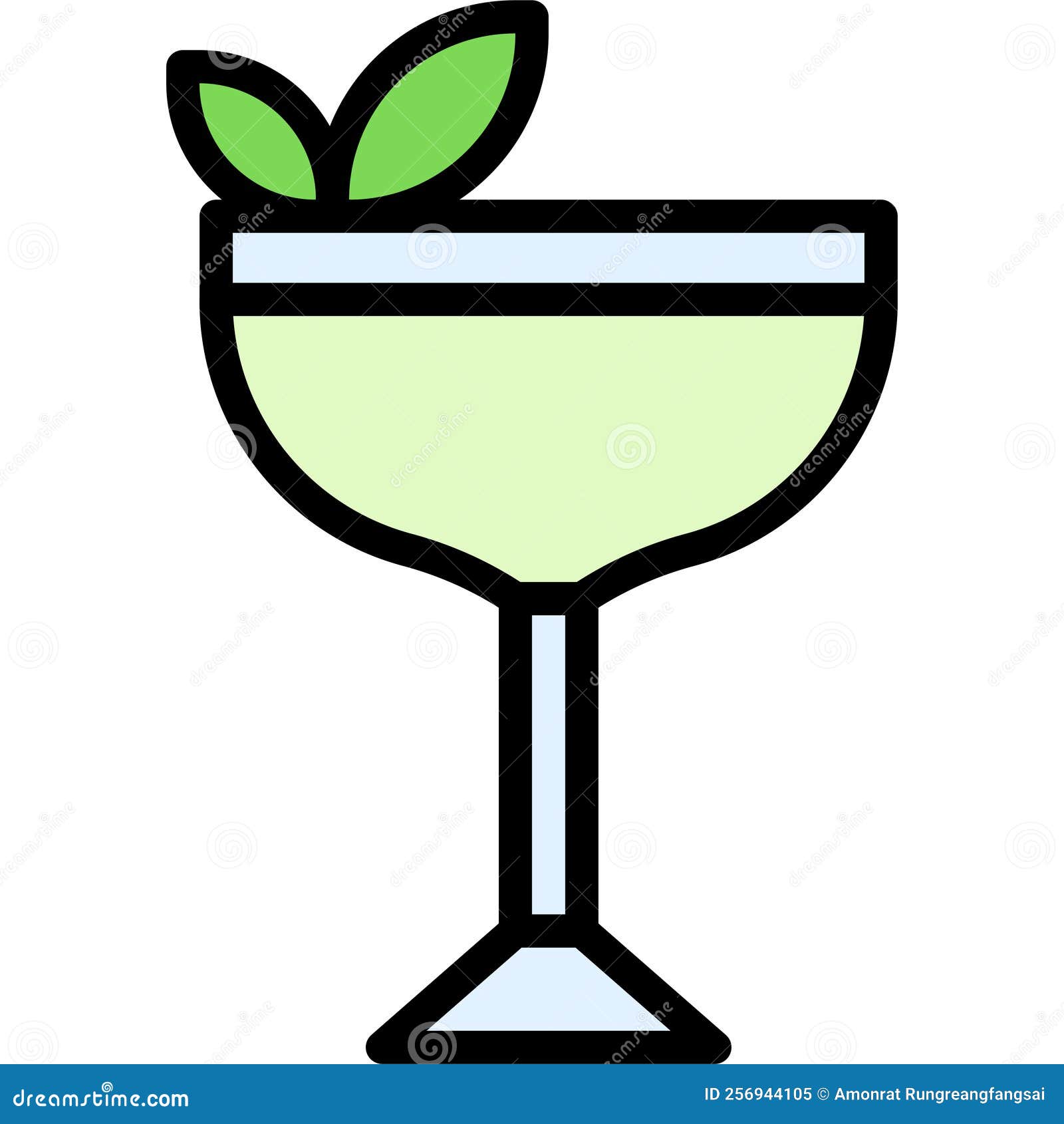Southside Cocktail Icon, Alcoholic Mixed Drink Vector Stock Vector ...