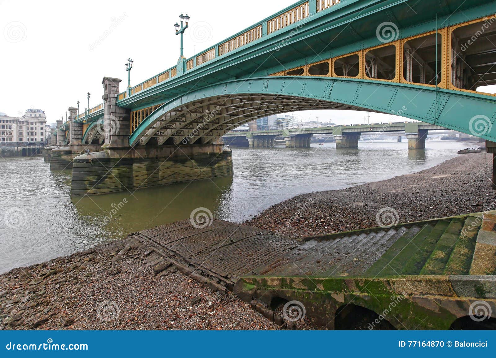 Southwark Bridge London stock photo. Image of thames - 77164870