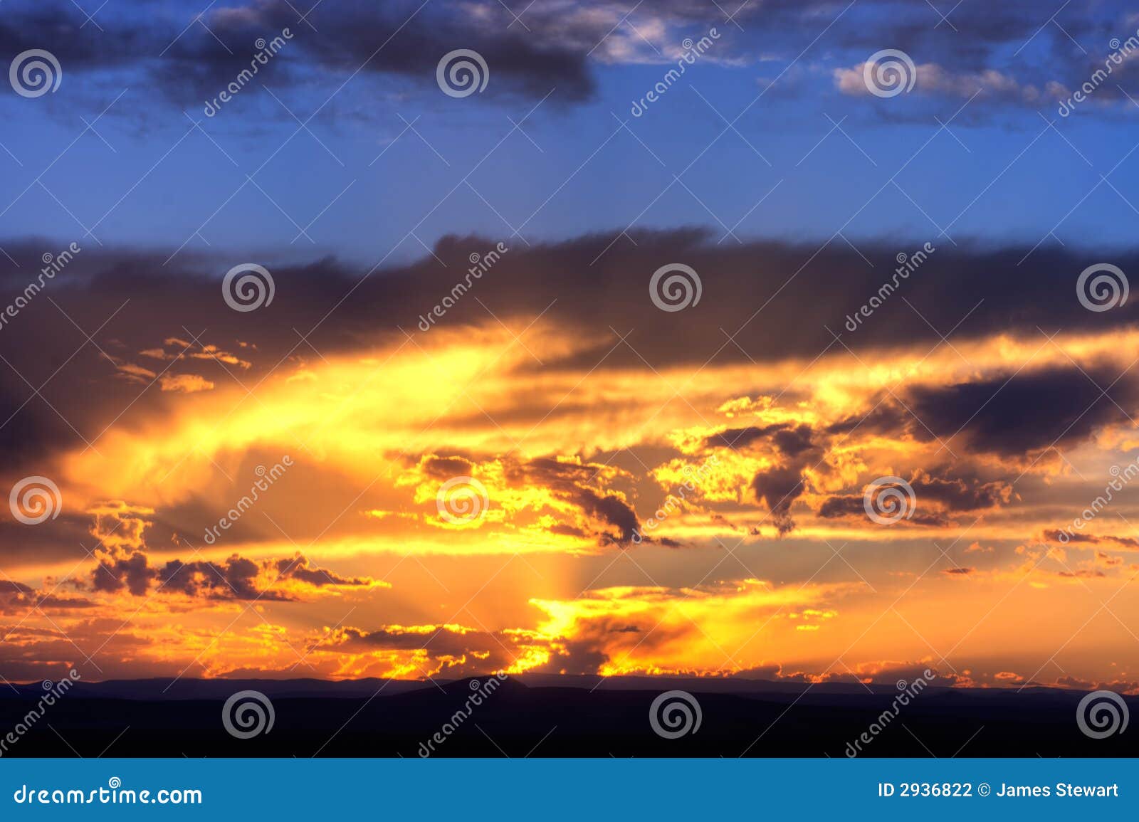 Southwest Sunset stock photo. Image of nightime, dark - 2936822