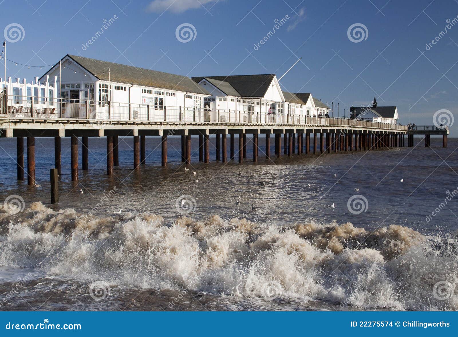 Southwold Pier, Suffolk stock photo. Image of pebbles - 22275574