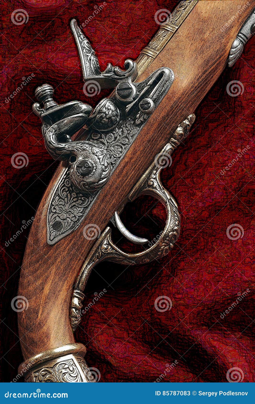 Old Musket Gun Mechanism Royalty-Free Stock Image | CartoonDealer.com ...