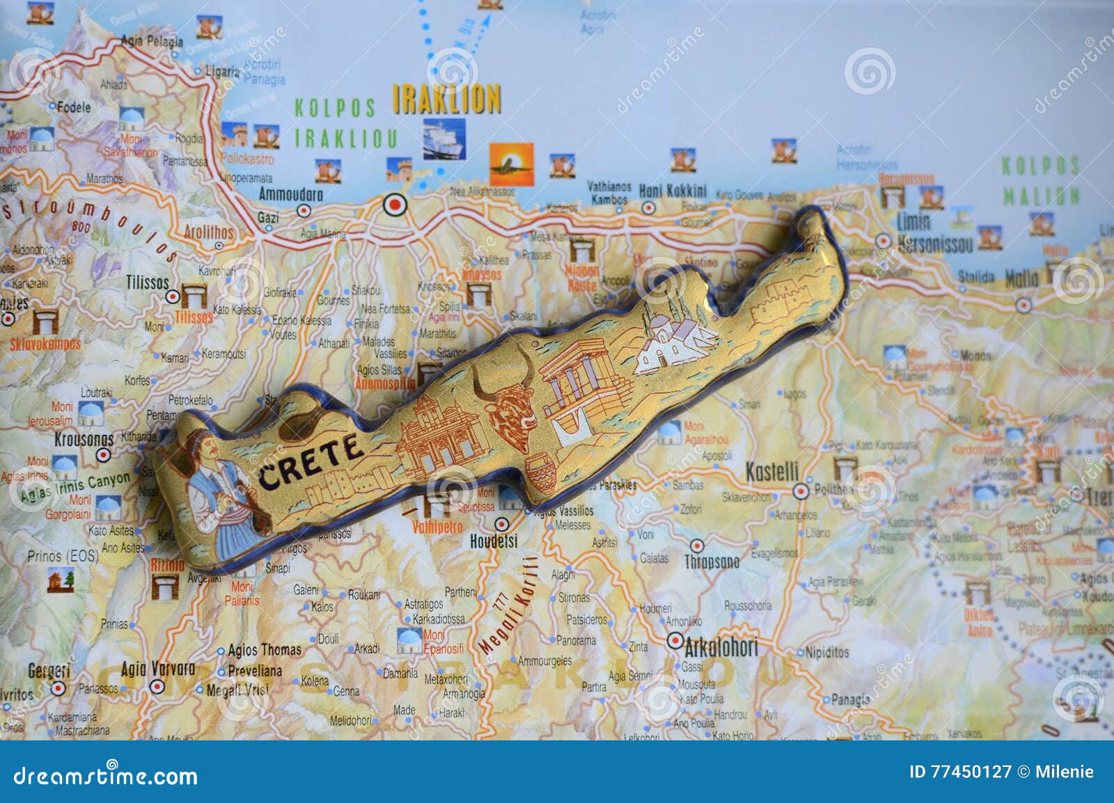 Souvenir from Greece, Creta Stock Image - Image of gallery, city: 77450127