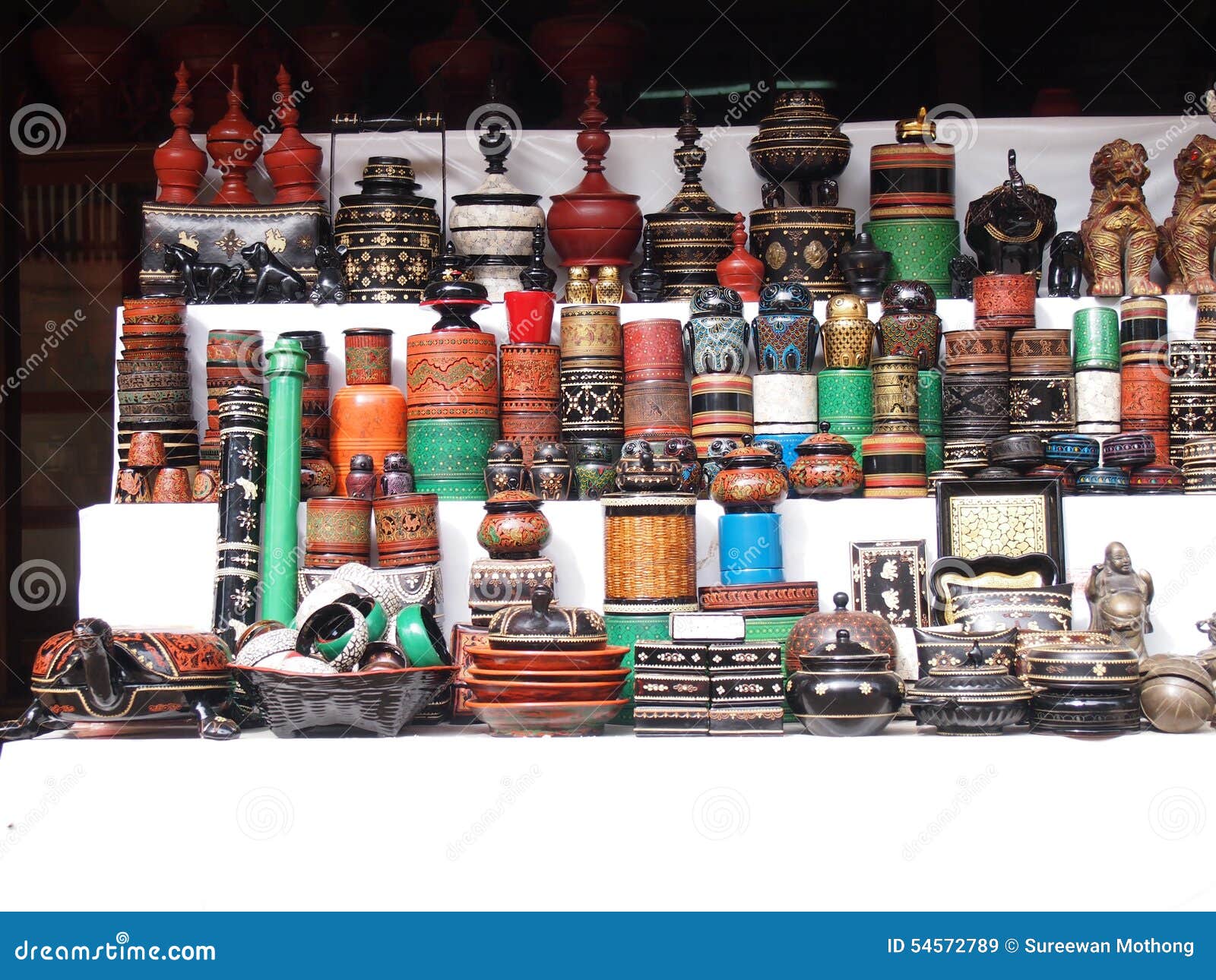 Souvenir Shop in Bagan, Myanmar Stock Image - Image of tradition ...