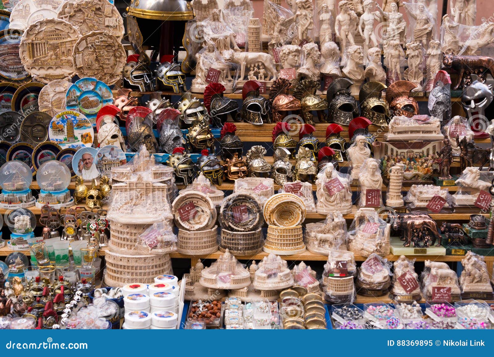 Souvenir stall, rome editorial image. Image of european - 88369895