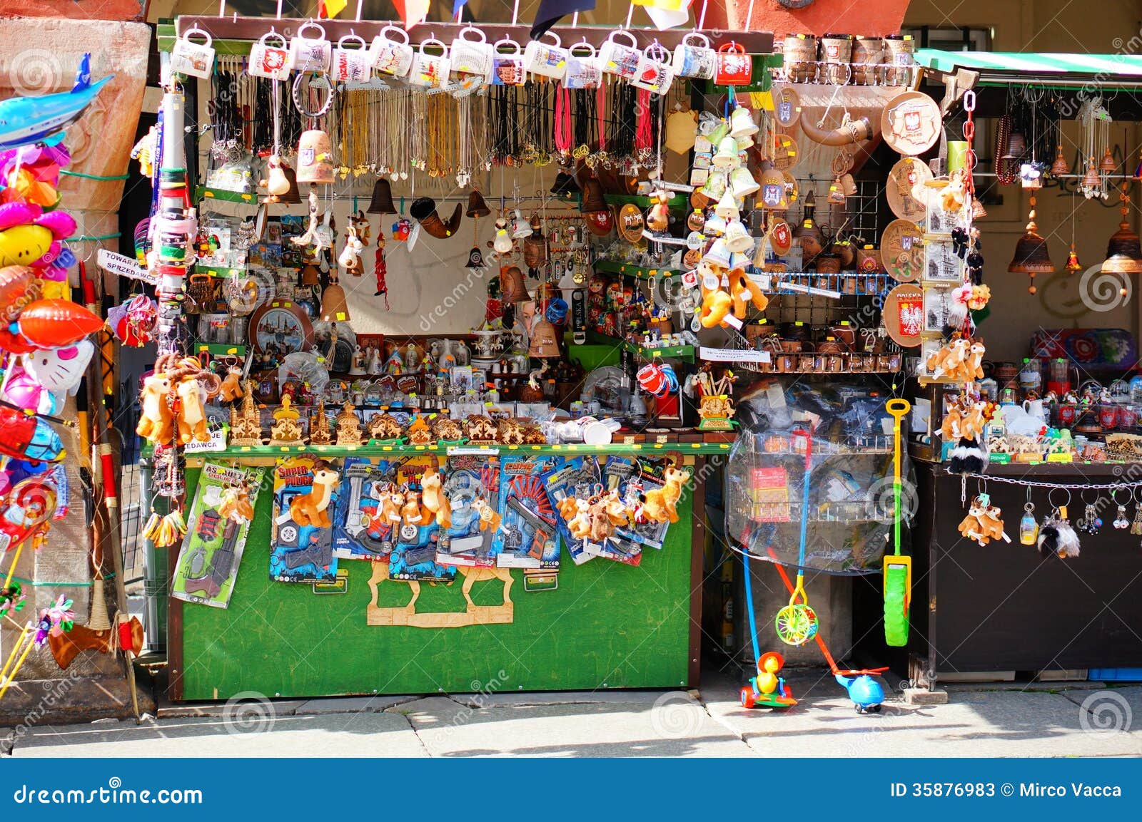 Souvenir stand editorial stock photo. Image of polish - 35876983