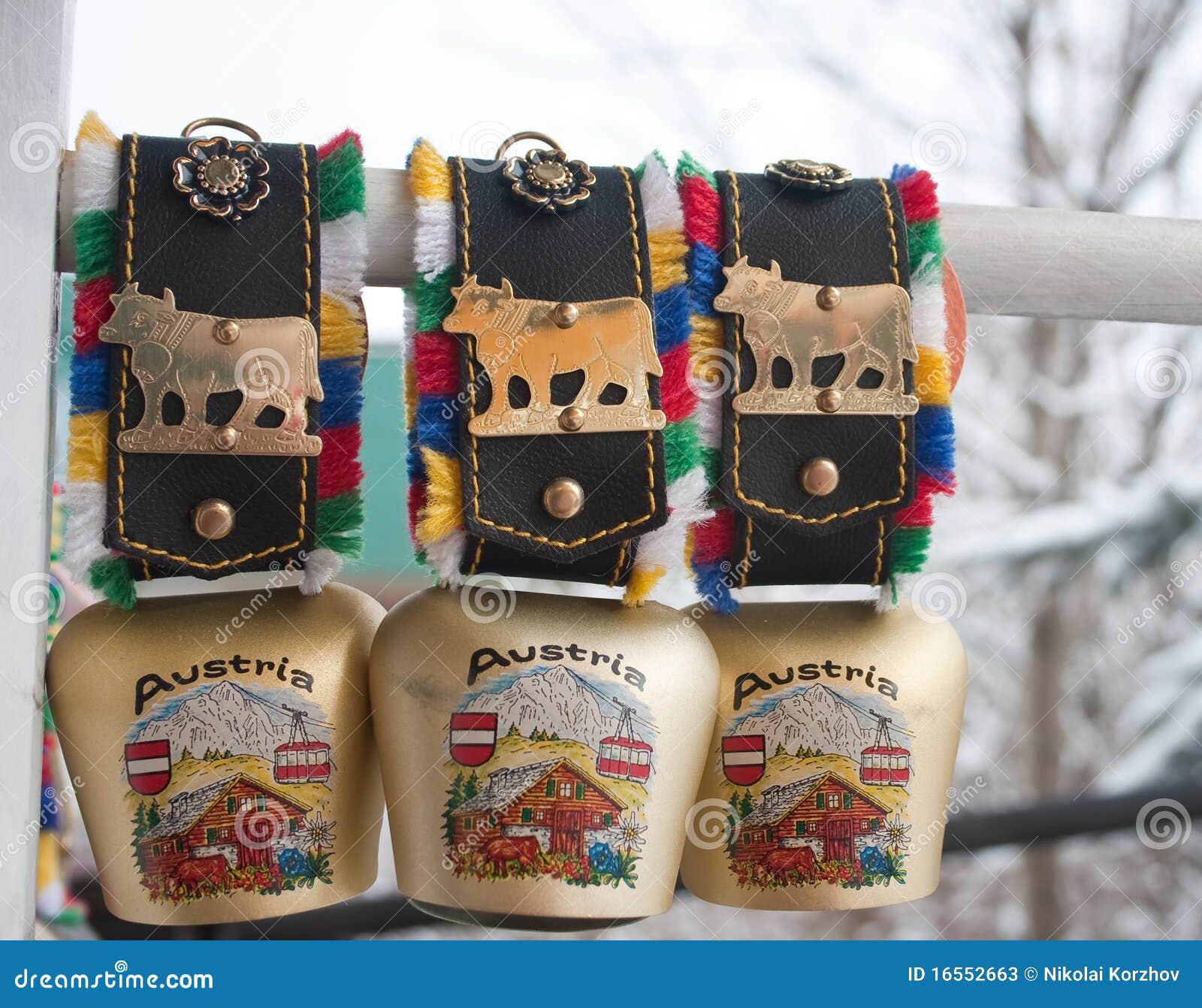 Souvenirs from Austria. Bells Stock Image - Image of metal, souvenir ...
