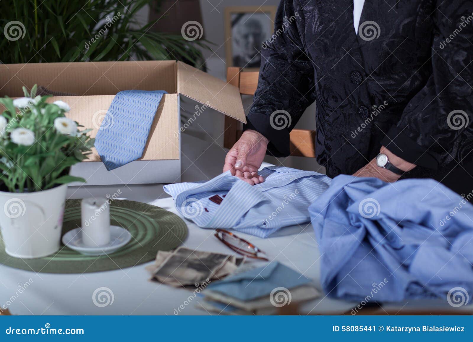 Souvenirs after Dead Husband Stock Image - Image of elderly, melancholy ...