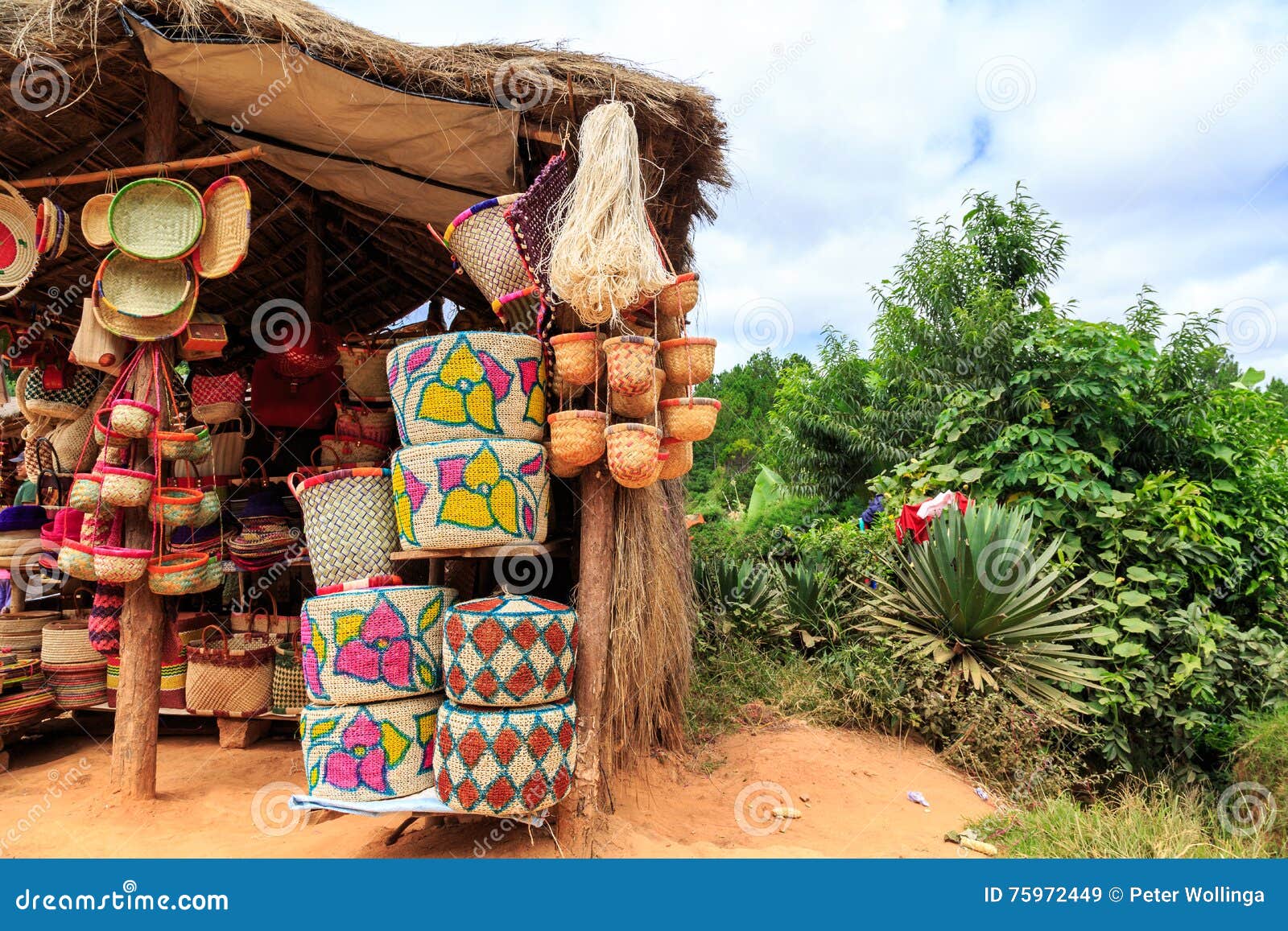 Souvenirs at a Market in Madagascar Stock Image - Image of africa ...
