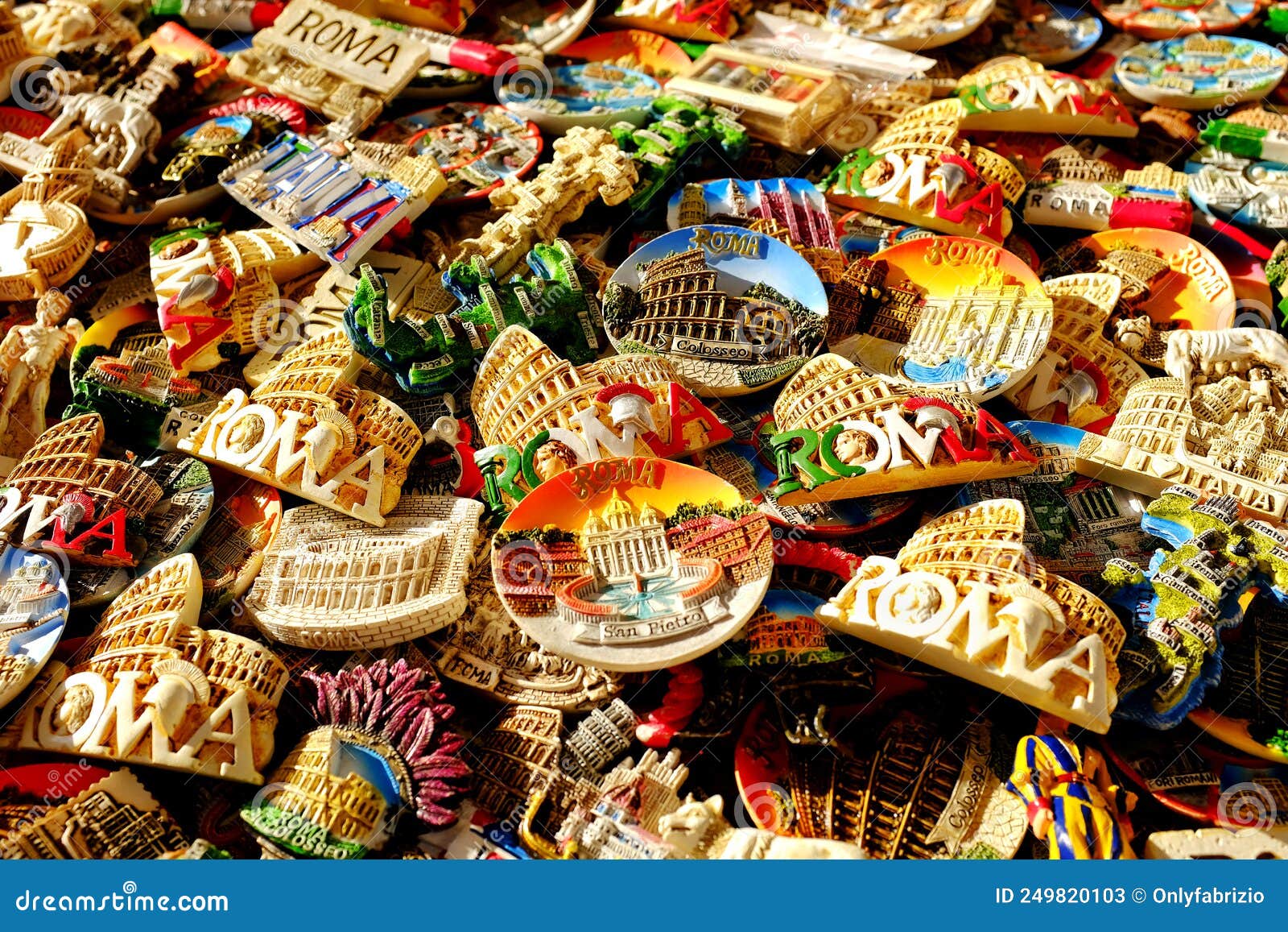 Souvenirs from Rome editorial stock photo. Image of italian - 249820103