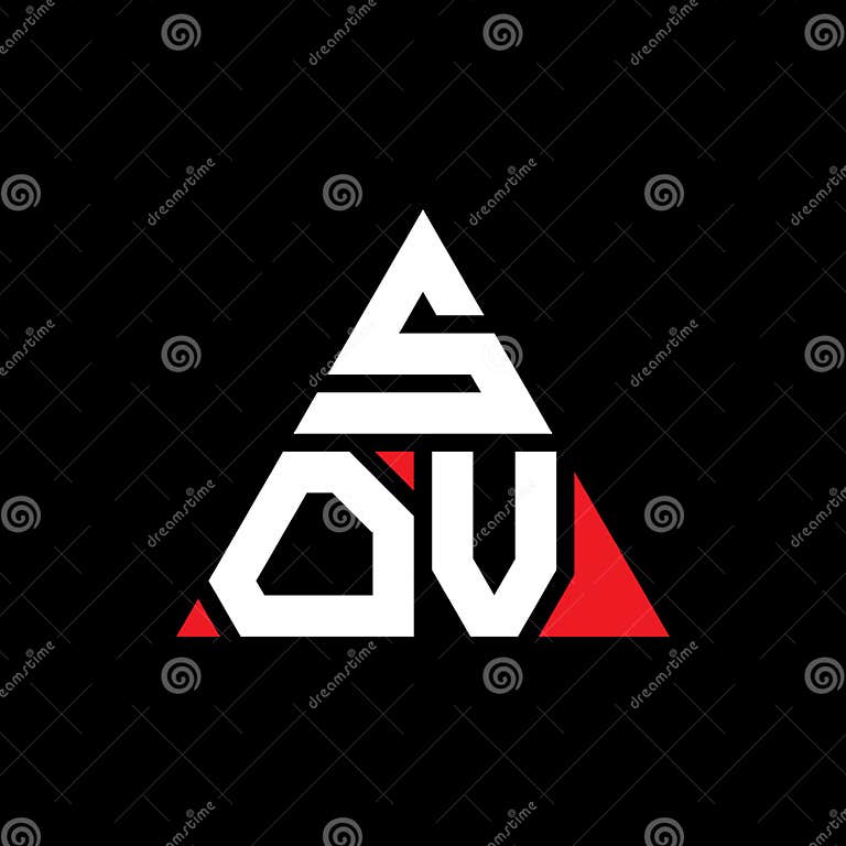 SOV Triangle Letter Logo Design with Triangle Shape. SOV Triangle Logo ...