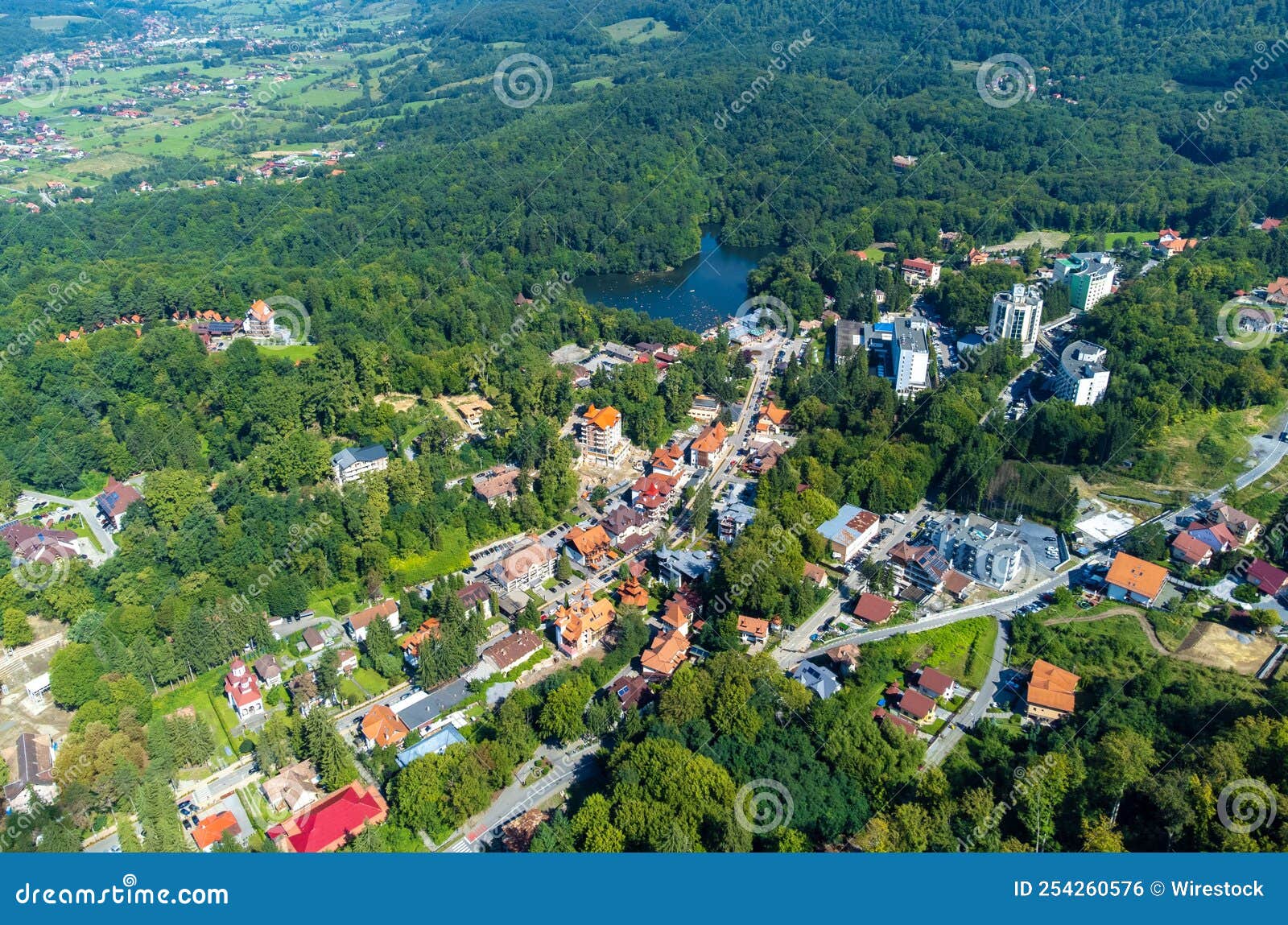 Sovata Resort - Romania Seen from Above Stock Photo - Image of natural ...