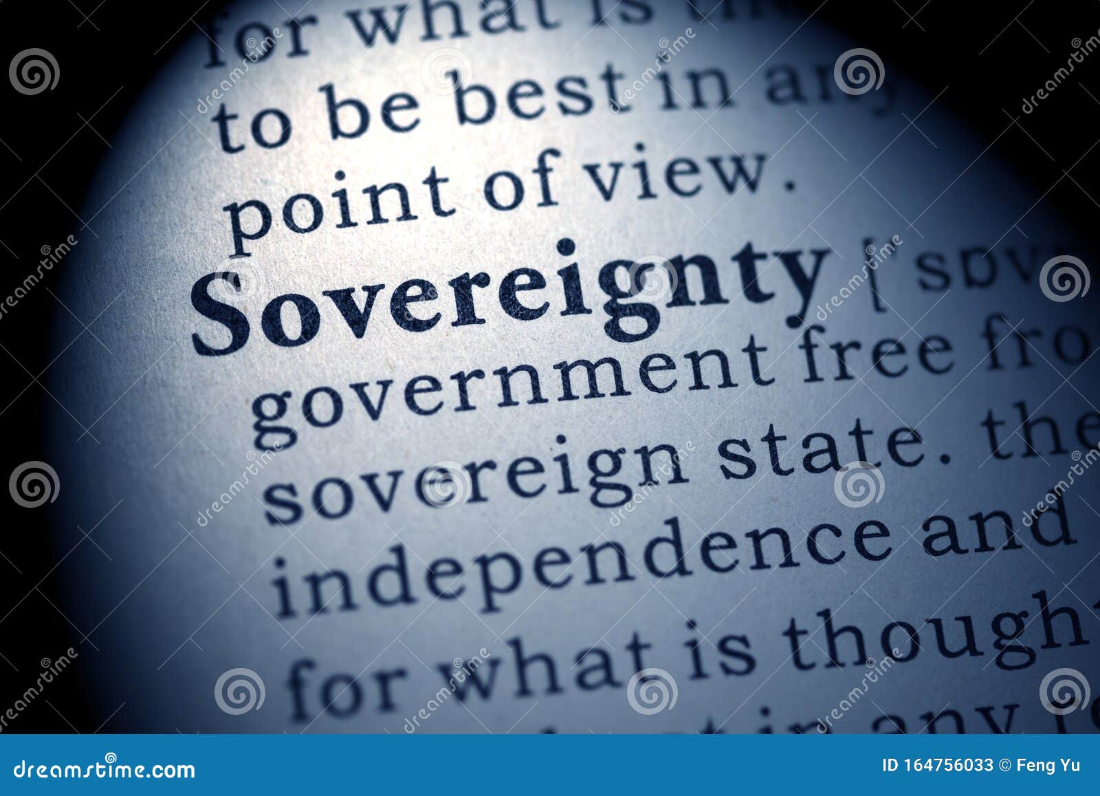 Definition of the Word Sovereignty Stock Image - Image of page, fake ...