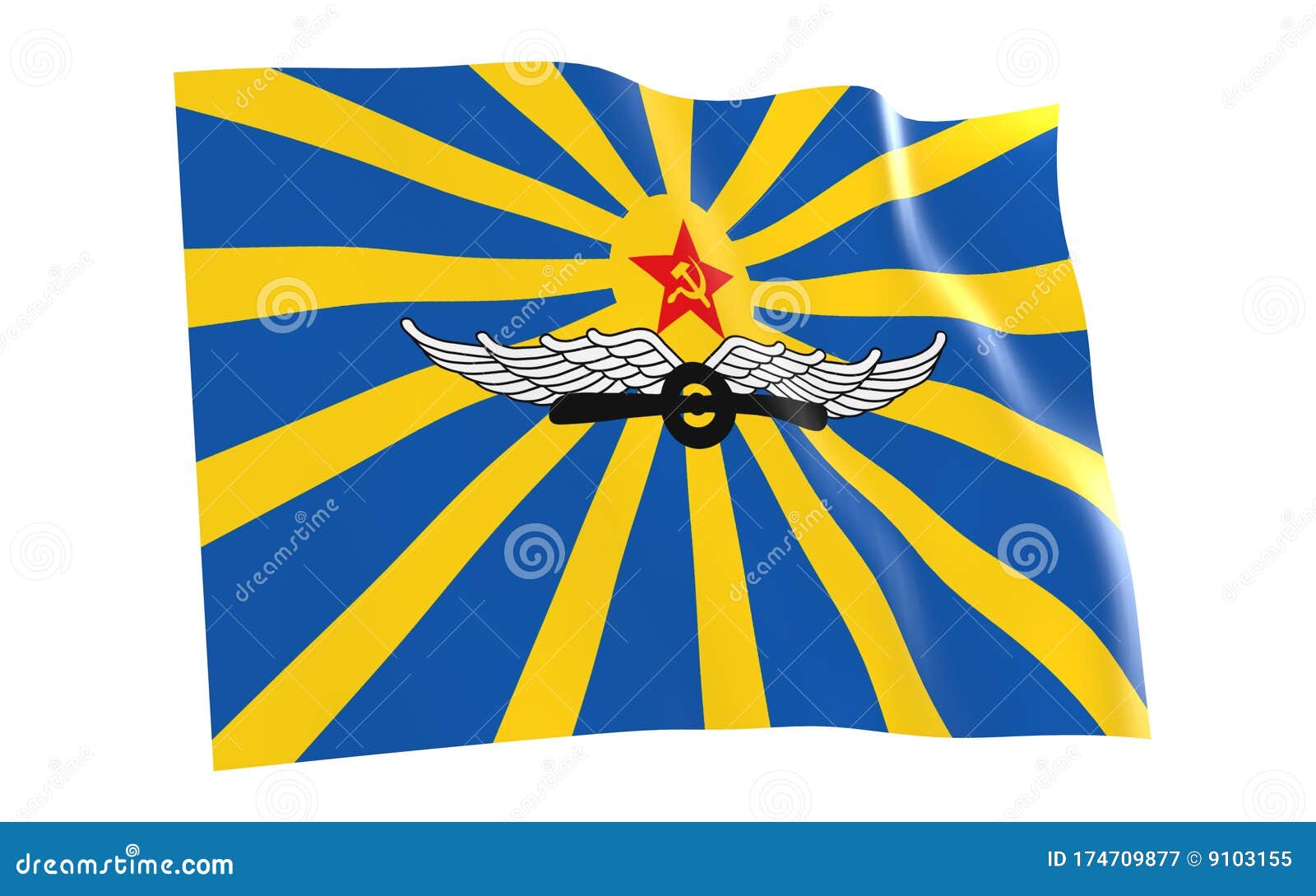 Flag Of USSR. Soviet Union Symbol. Isolated On White. Star, Hammer And ...