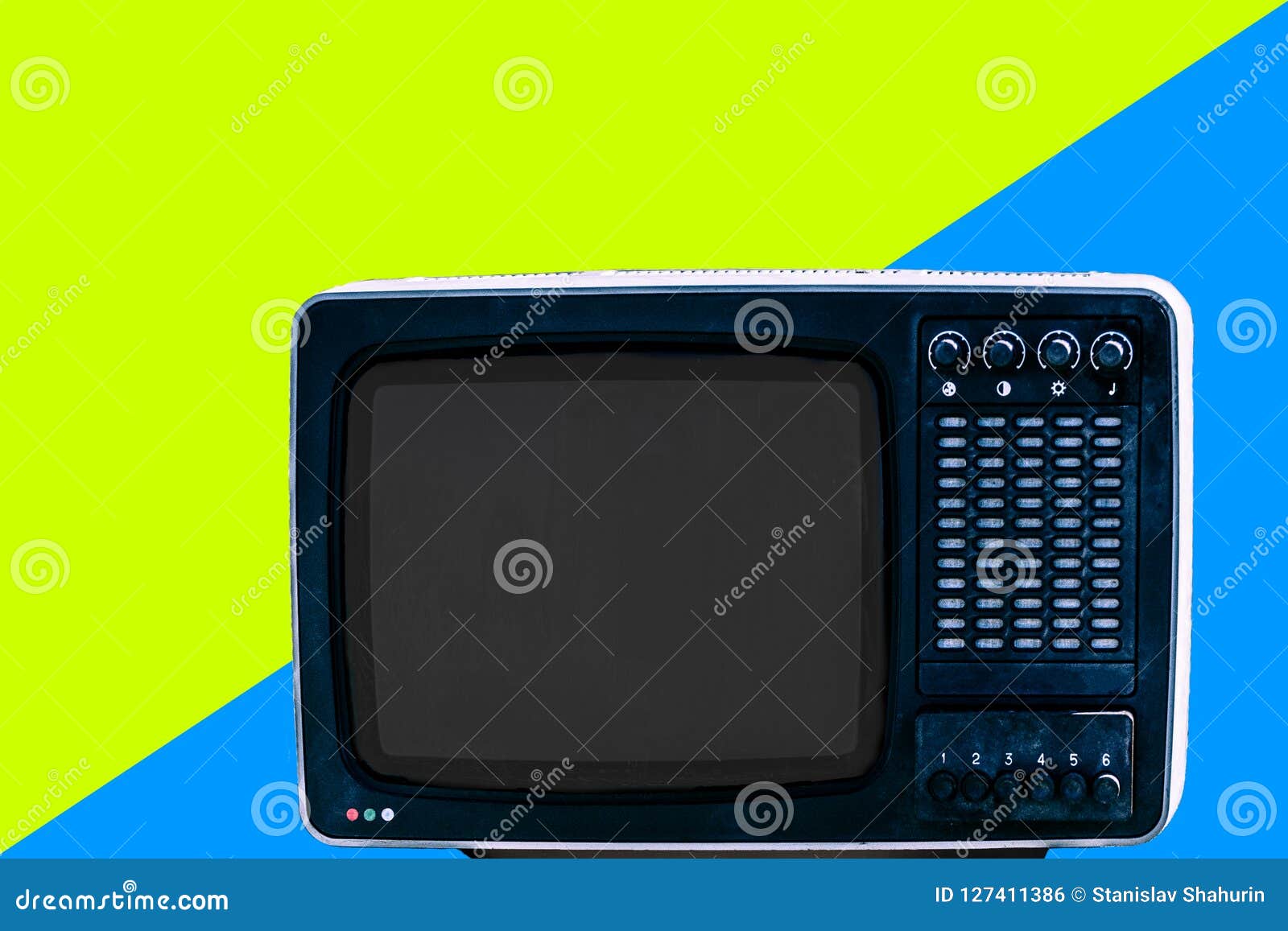 Soviet Analog Retro TV on Modern Background Stock Photo - Image of ...
