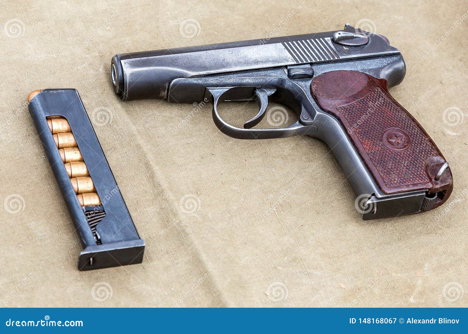 Soviet army handgun stock image. Image of metal, criminal - 148168067