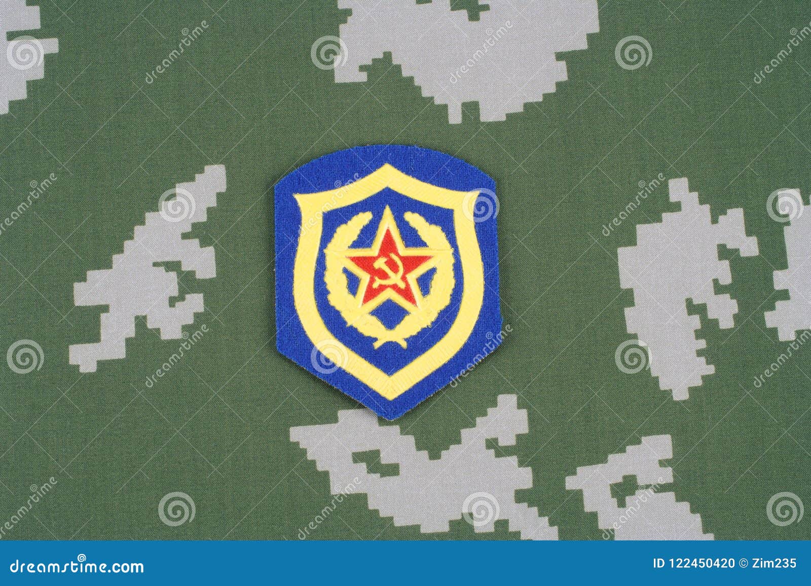 Soviet Army Mechanized Infantry Shoulder Patch on Camouflage Uniform ...