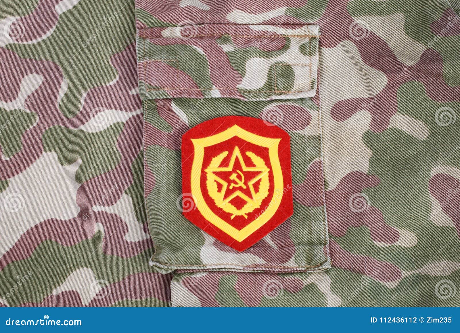 Soviet Army Mechanized Infantry Shoulder Patch on Camouflage Uniform ...