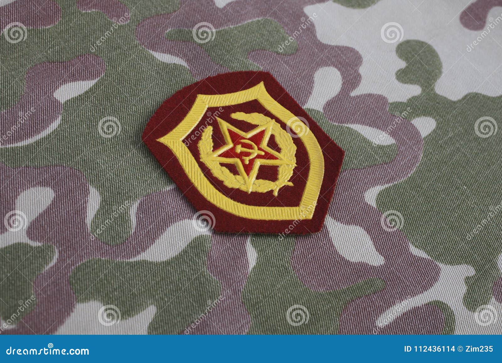 Soviet Army Mechanized Infantry Shoulder Patch on Camouflage Uniform ...