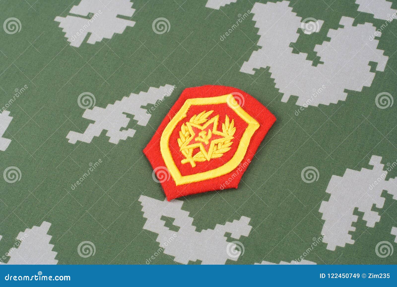 Soviet Army Mechanized Infantry Shoulder Patch on Camouflage Uniform ...