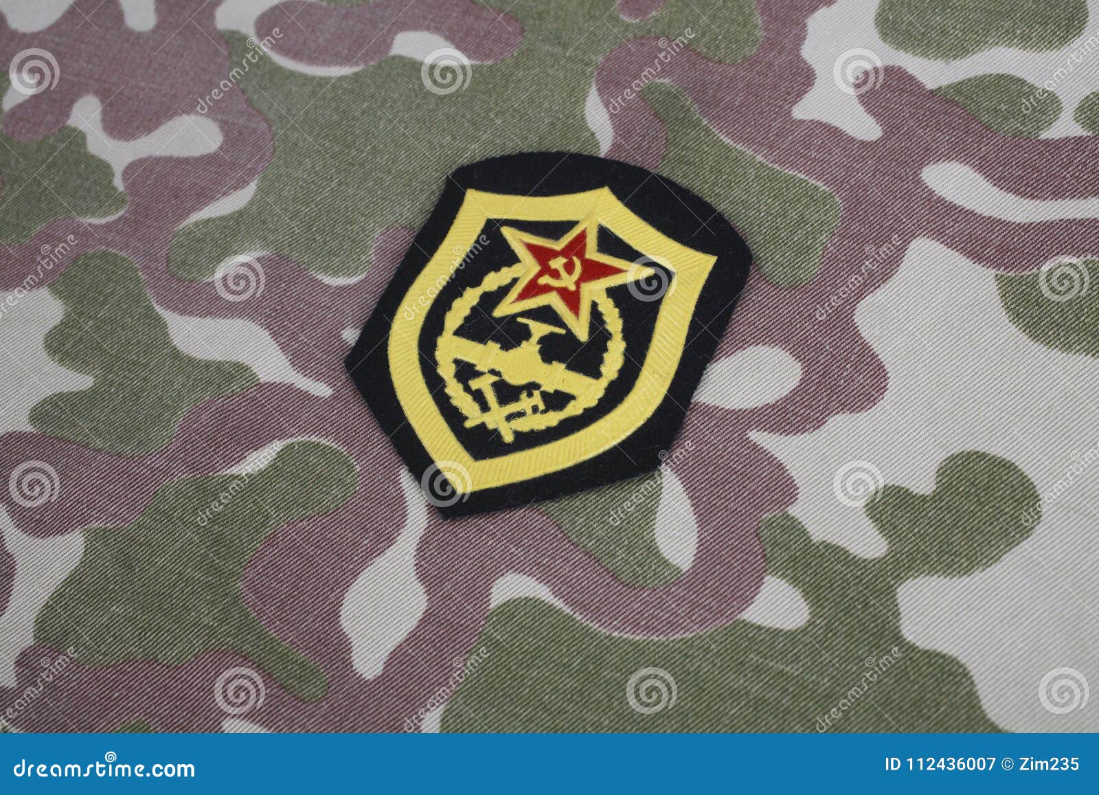 Soviet Army Military Engineering Shoulder Patch on Camouflage Uniform ...