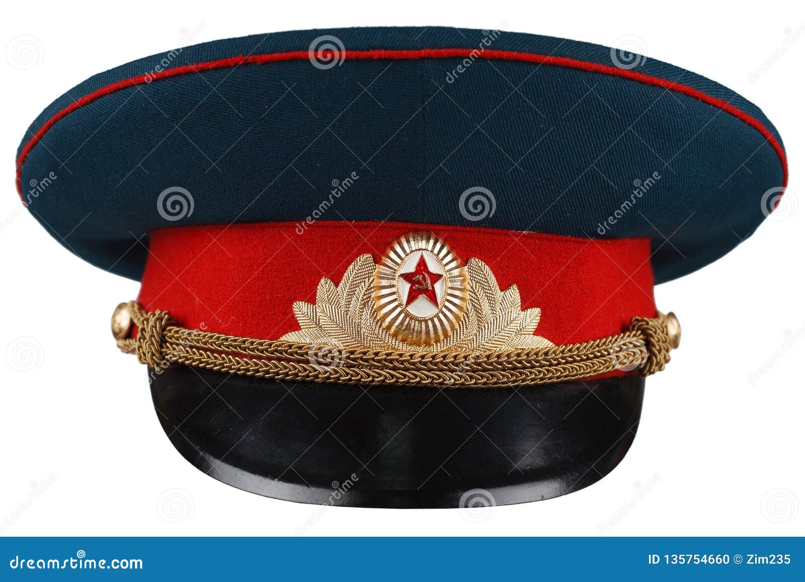 Soviet Army Officer Cap Isolated on White Background Stock Photo ...
