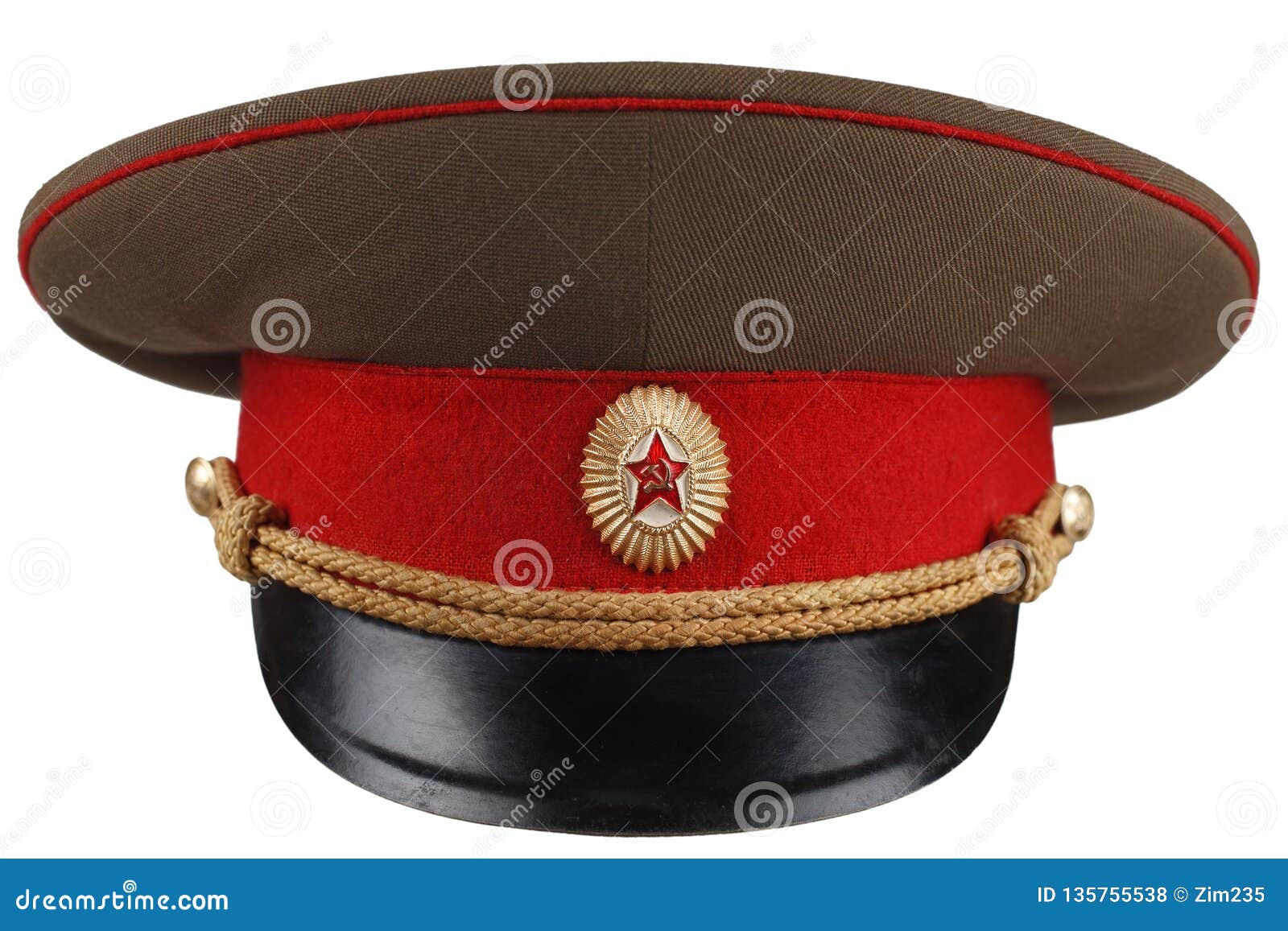 Soviet Army Officer Cap Isolated on White Background Stock Photo ...