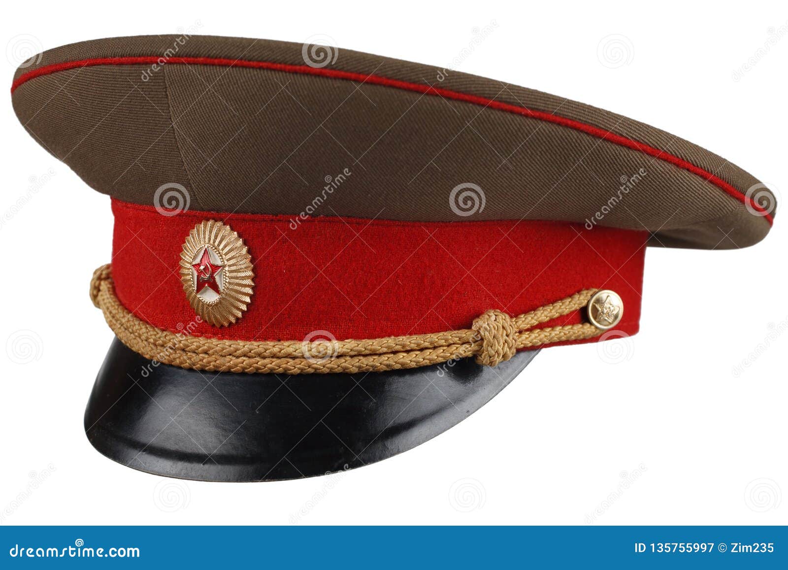 Soviet Army Officer Cap Isolated on White Background Stock Image ...