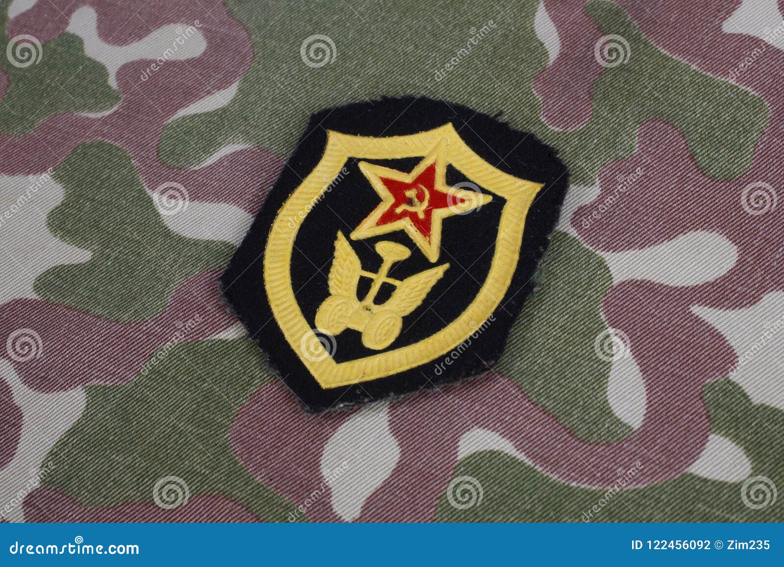 Soviet Army Transportation Corps Shoulder Patch On Camouflage Uniform ...