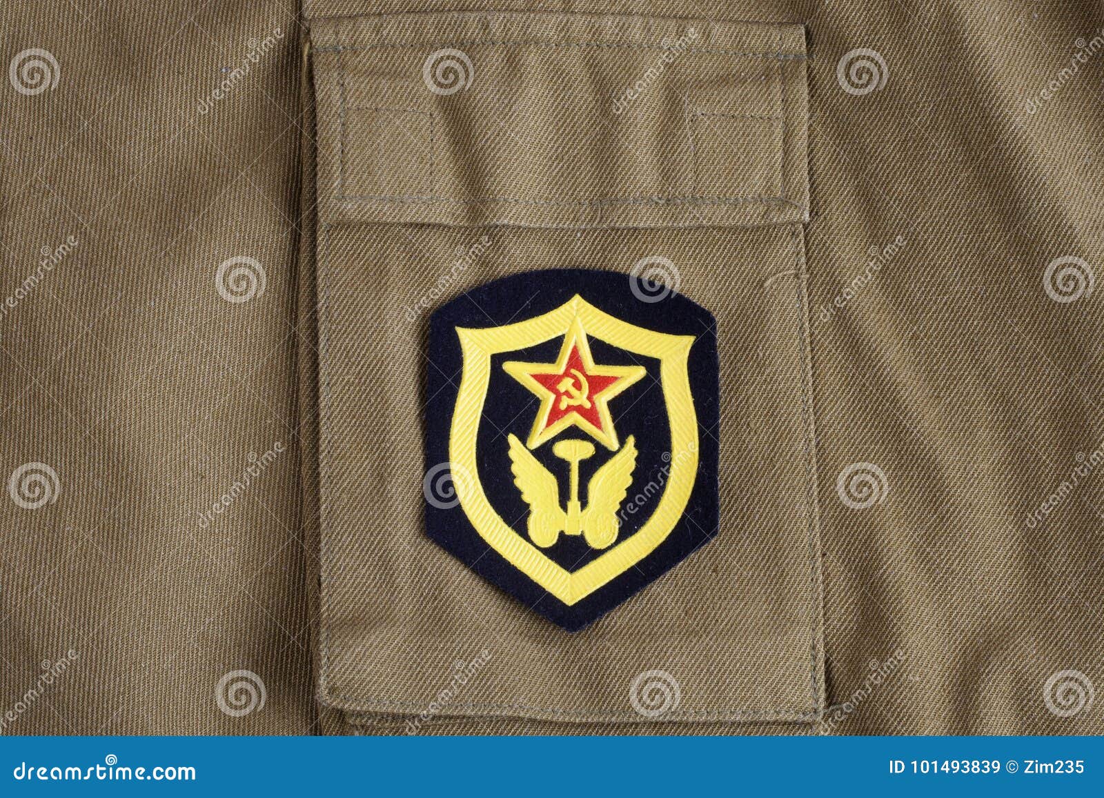 Soviet Army Transportation Corps Shoulder Patch on Khaki Uniform Stock ...