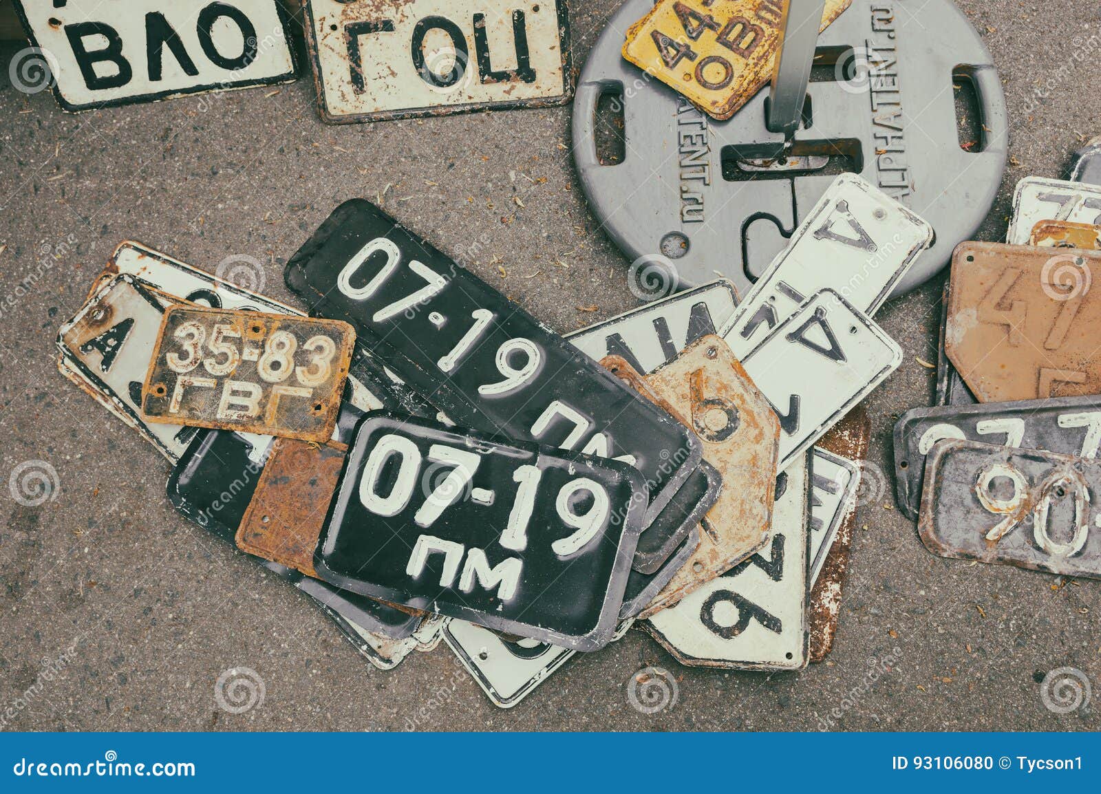 Soviet auto number-plates editorial image. Image of antique - 93106080