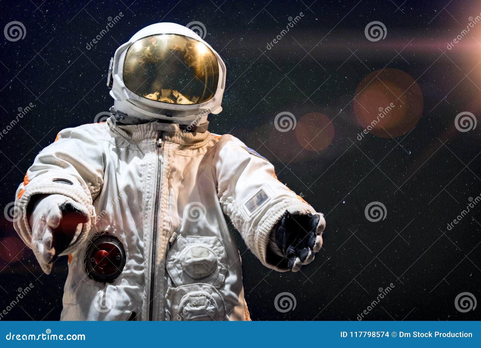 Soviet Cosmonaut Or Astronaut Or Spaceman Suit And Helmet On Black ...