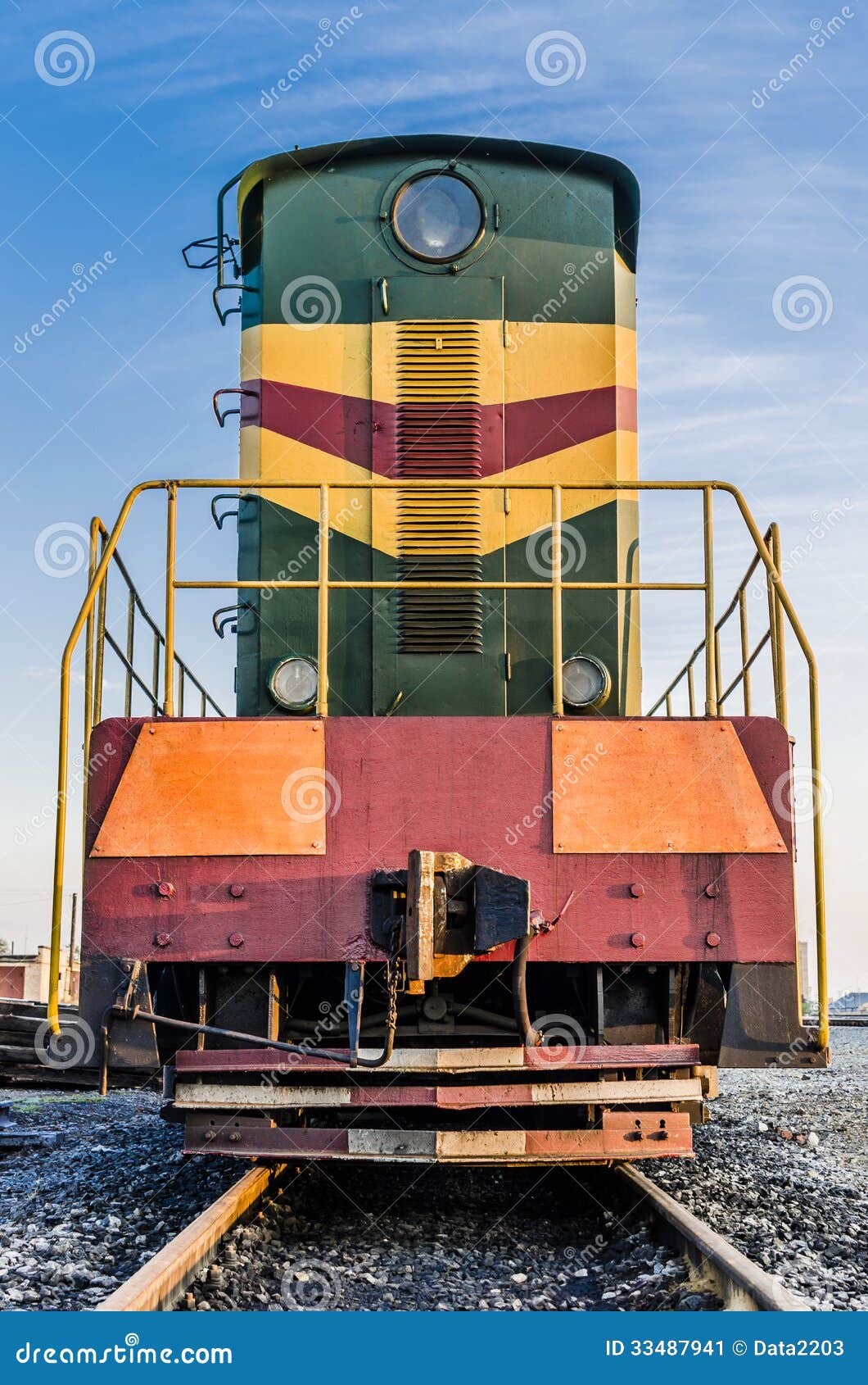 Soviet diesel locomotive stock image. Image of industrial - 33487941