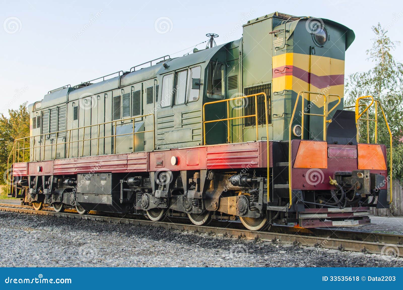 Soviet diesel locomotive stock photo. Image of railway - 33535618