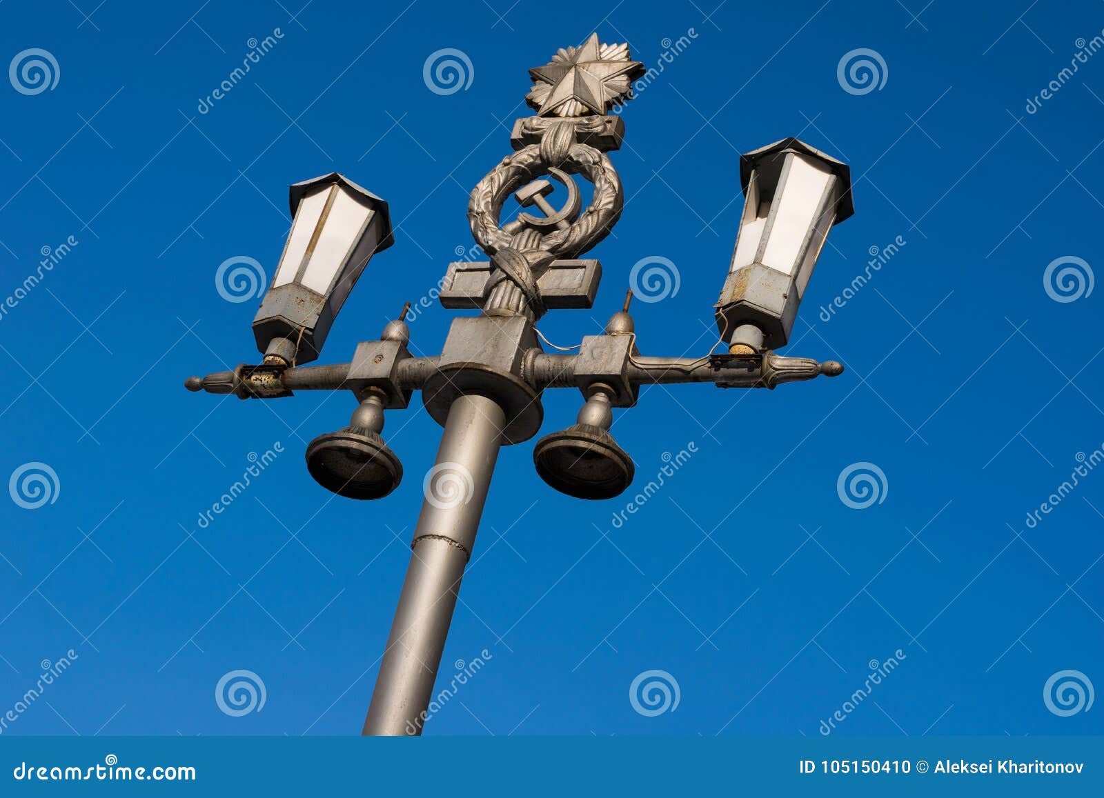 The Soviet Empire. an Ancient Streetlight. Stock Photo - Image of ...