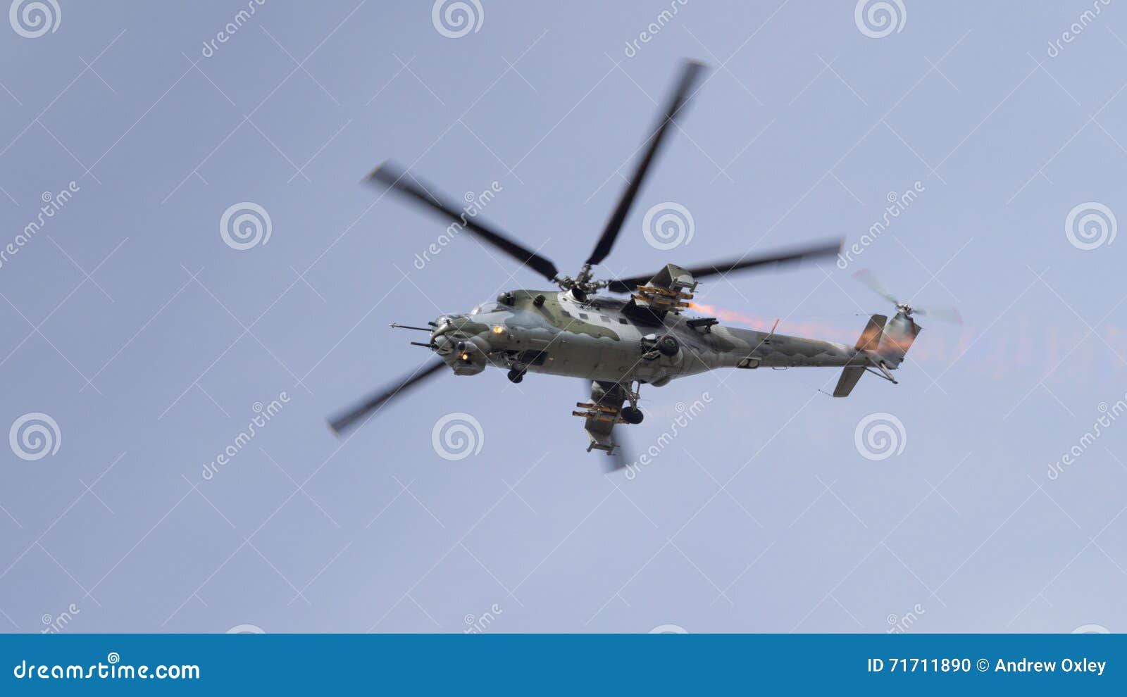 A Soviet Era Mi-24 Hind Helicopter Stock Photo - Image of missile ...