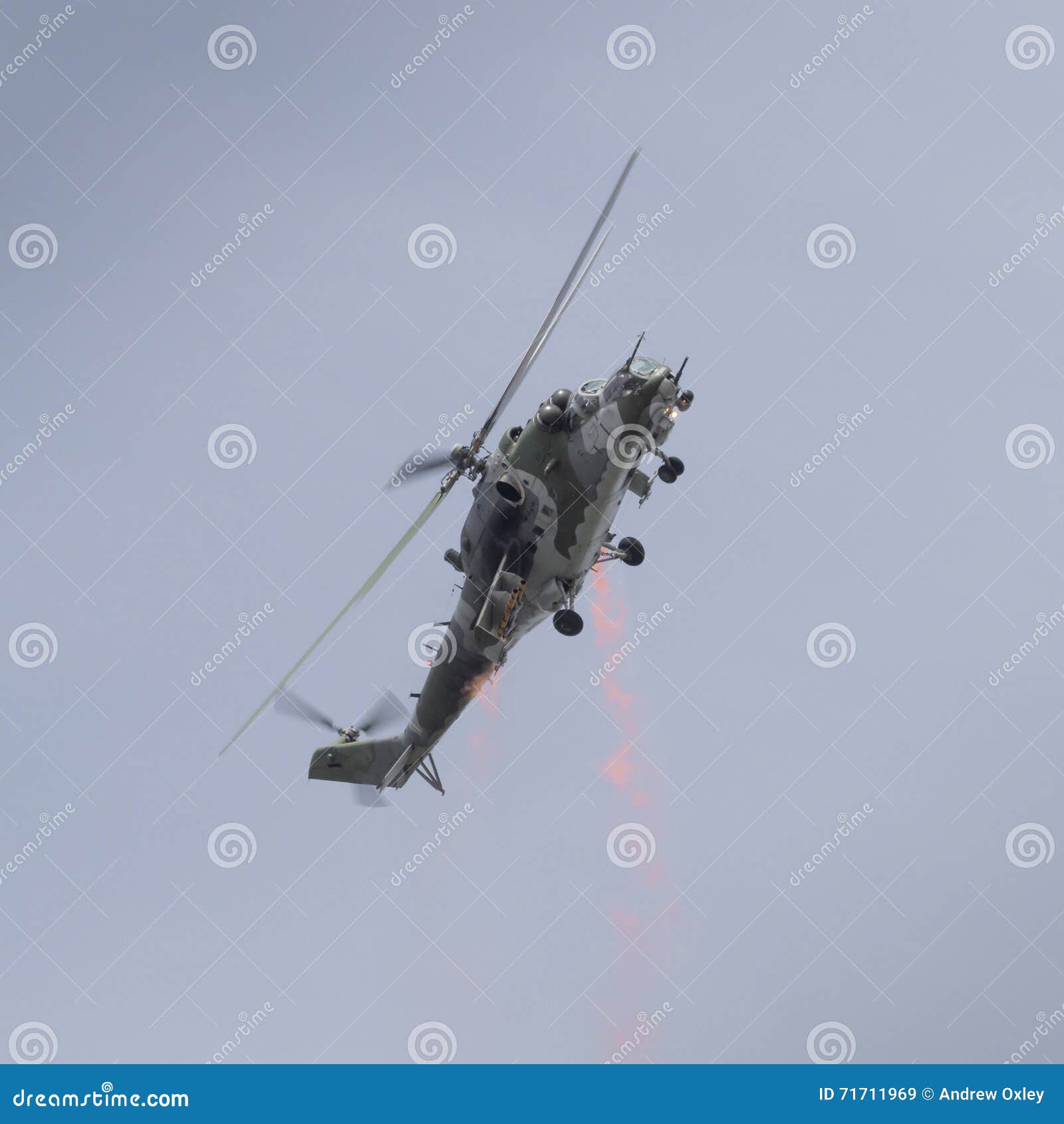 A Soviet Era Mi-24 Hind Helicopter Stock Image - Image of aircraft ...