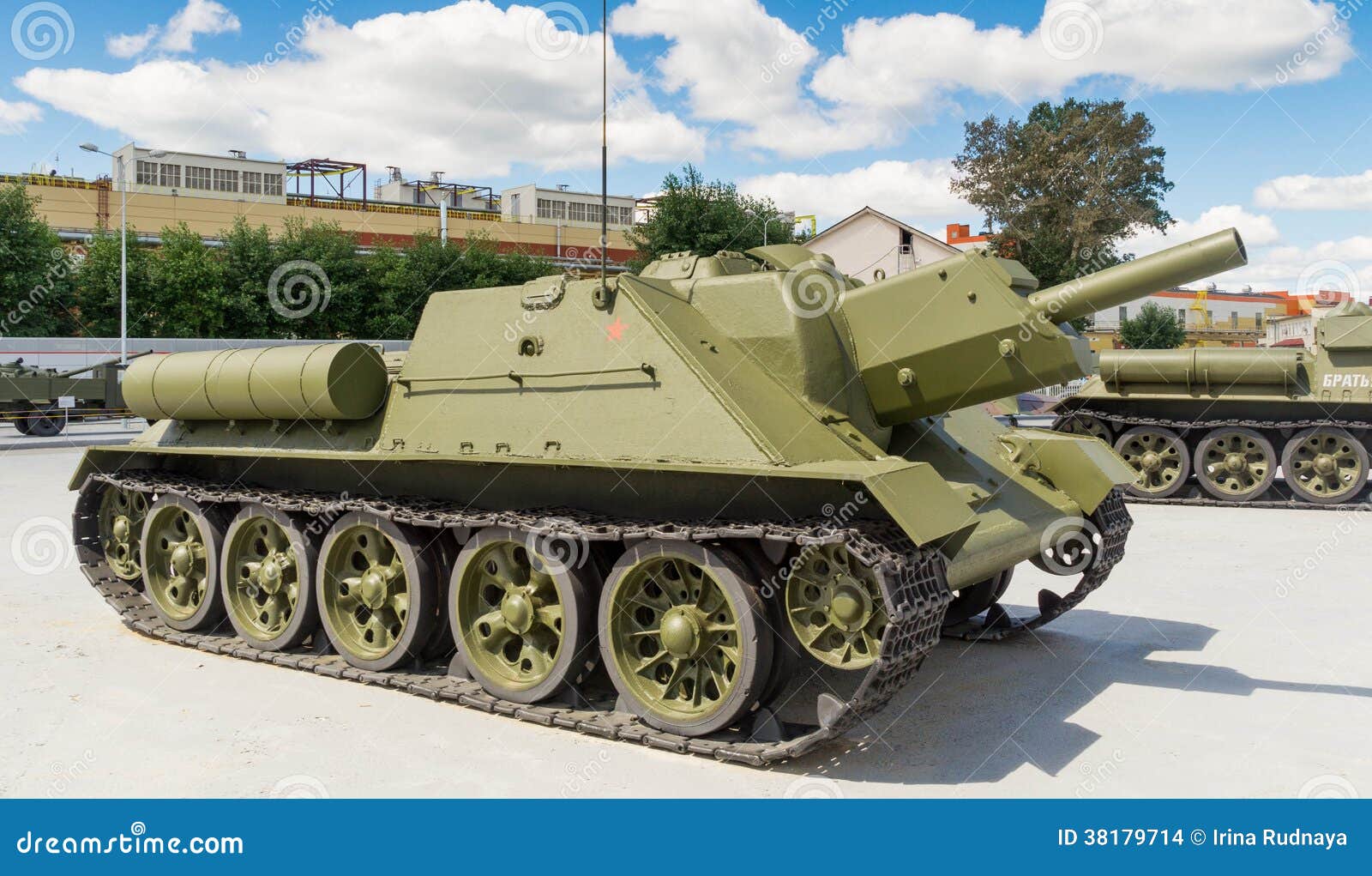 The Soviet fighting tank editorial stock image. Image of howitzer ...