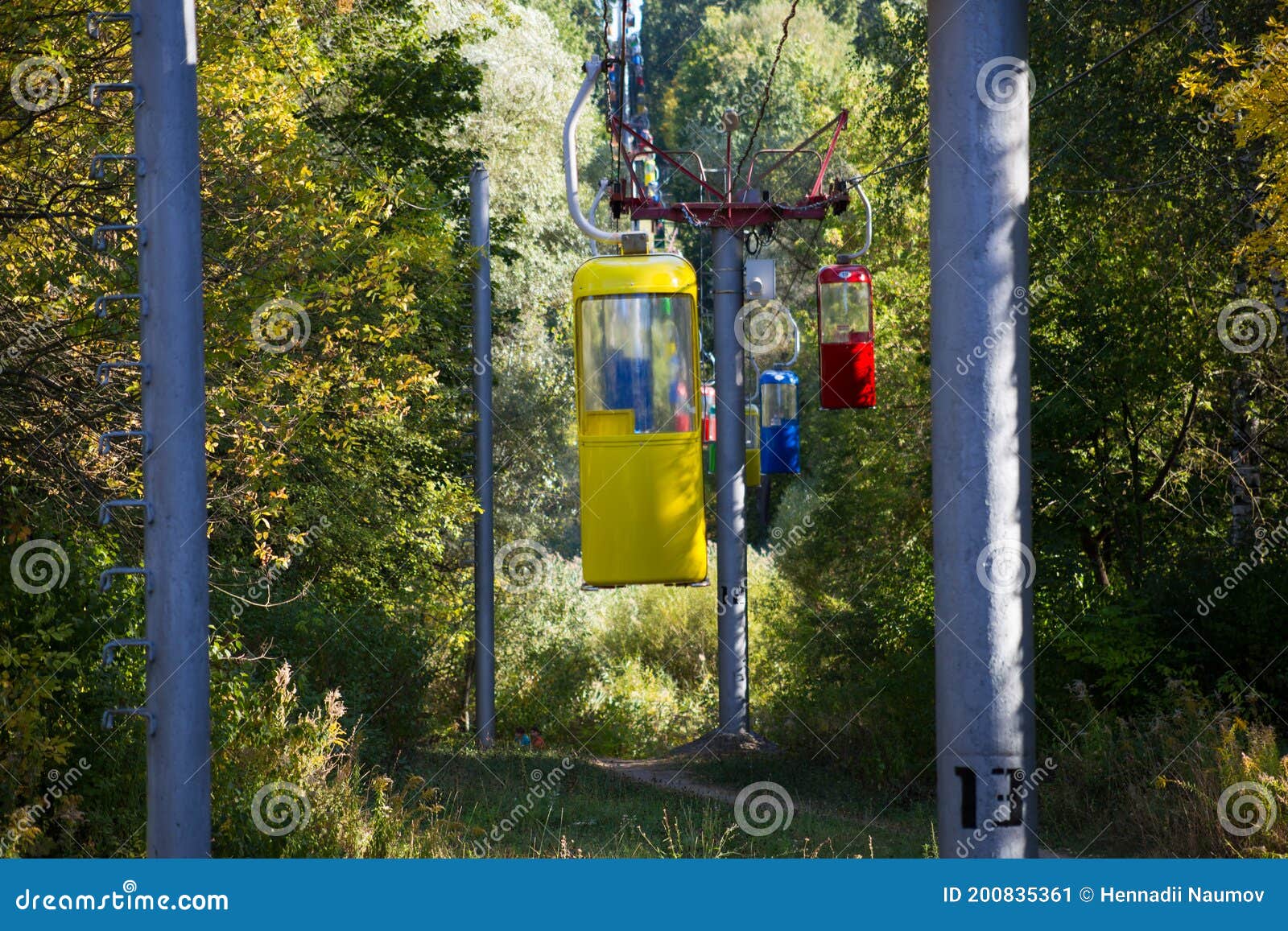 Soviet Futuristic Cable Car in Kharkov in Gorky Park Stock Image ...