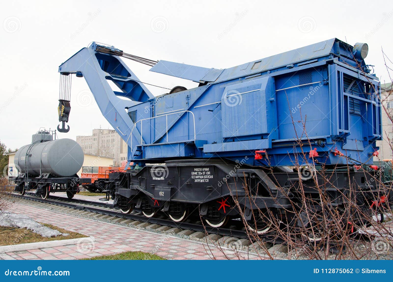 Soviet Heavy Railway Crane. Editorial Photography - Image of station ...