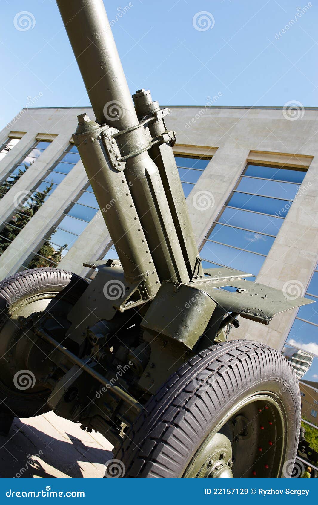 Soviet howitzer in museum stock image. Image of soviet - 22157129