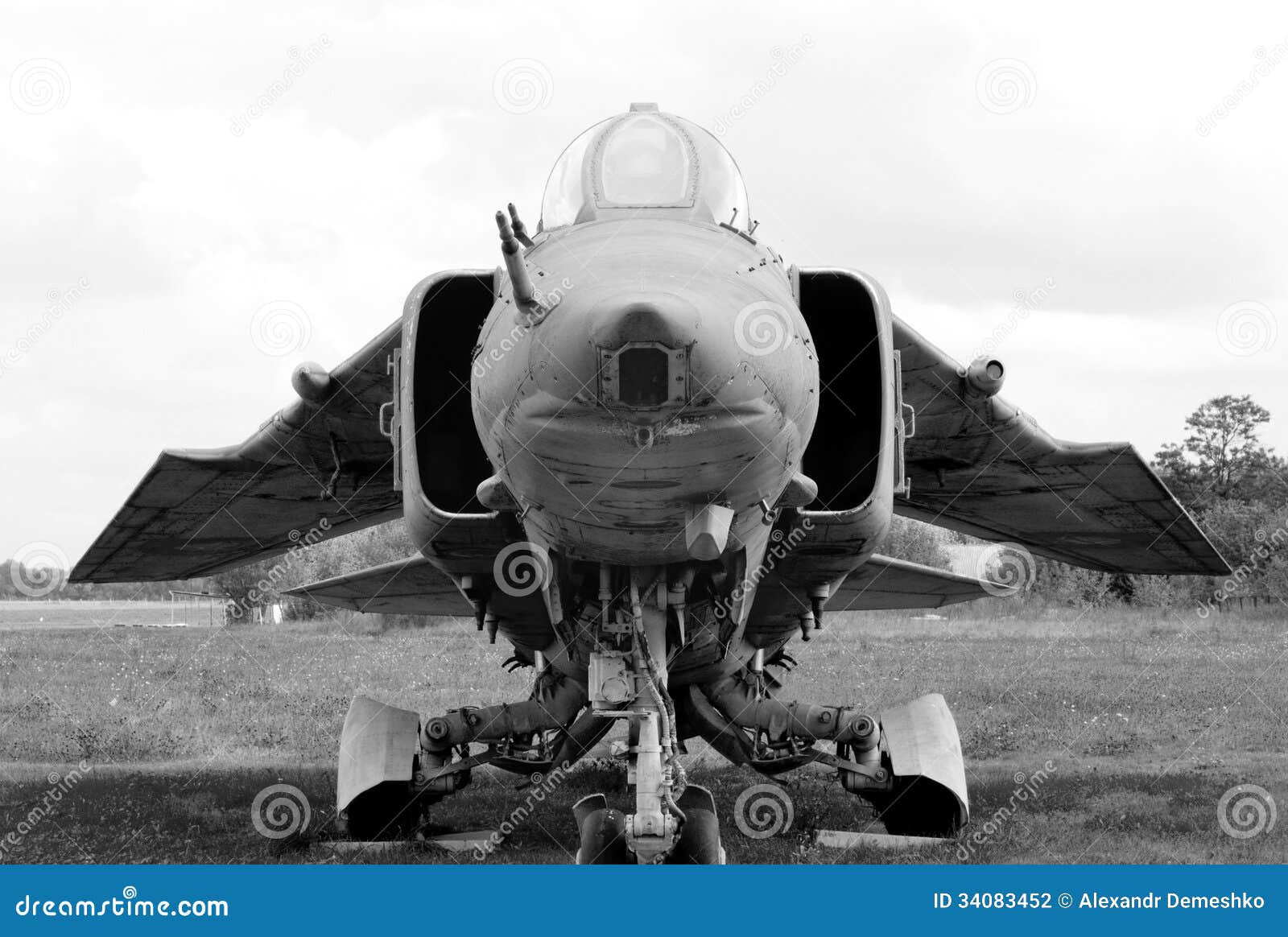 Soviet Jetfighter Mig-27. stock photo. Image of ground - 34083452