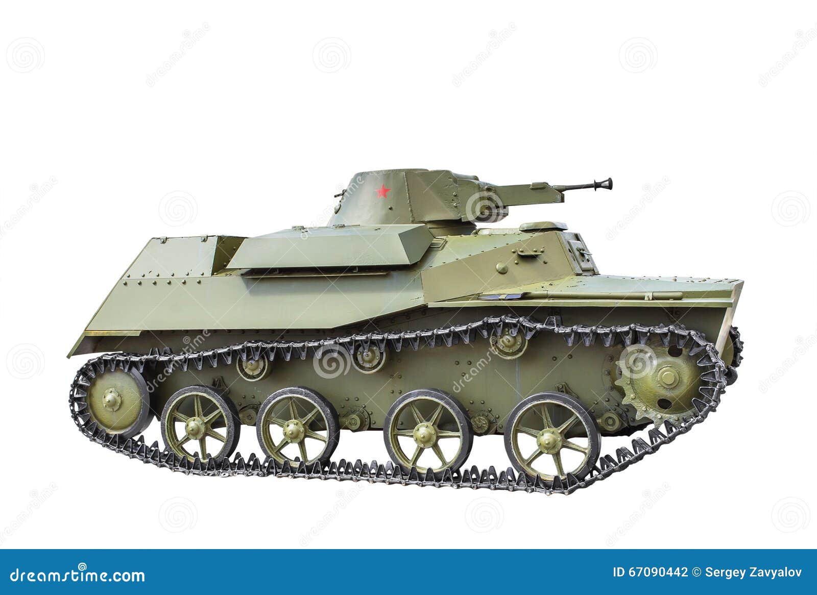 Soviet Light Infantry Twin-turret Tank T-26 Isolated Stock Photo ...