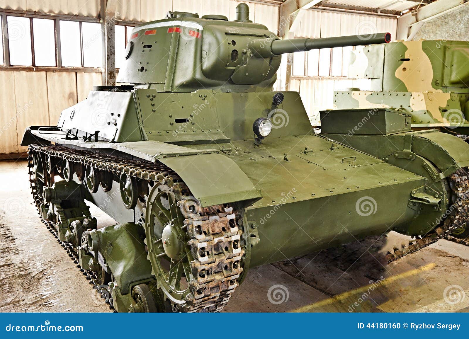 Soviet Light Infantry Tank T-26 Stock Photo - Image of cannon, iron ...