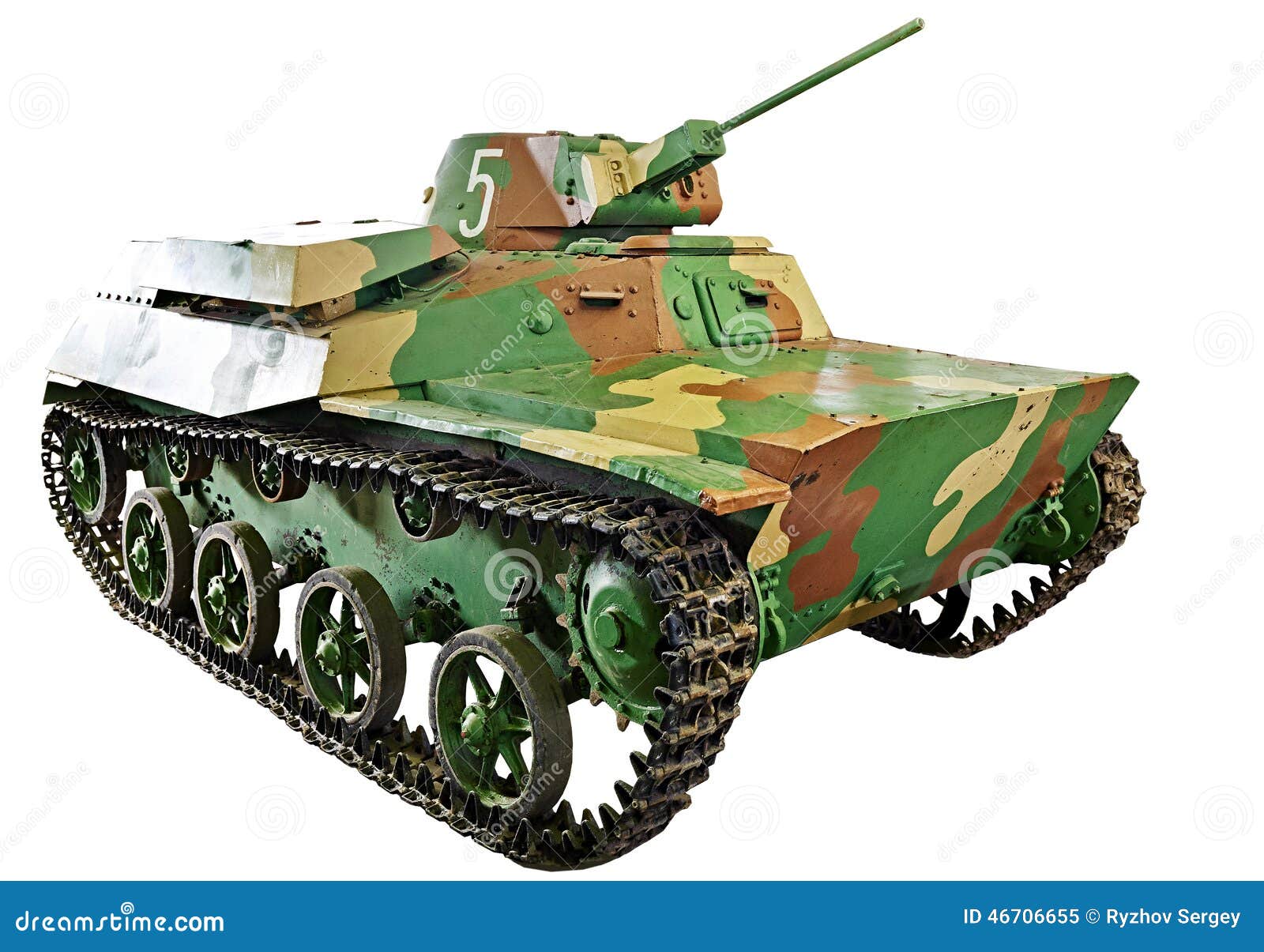 Soviet Light Infantry Tank T-30 Isolated Stock Image - Image of summer ...