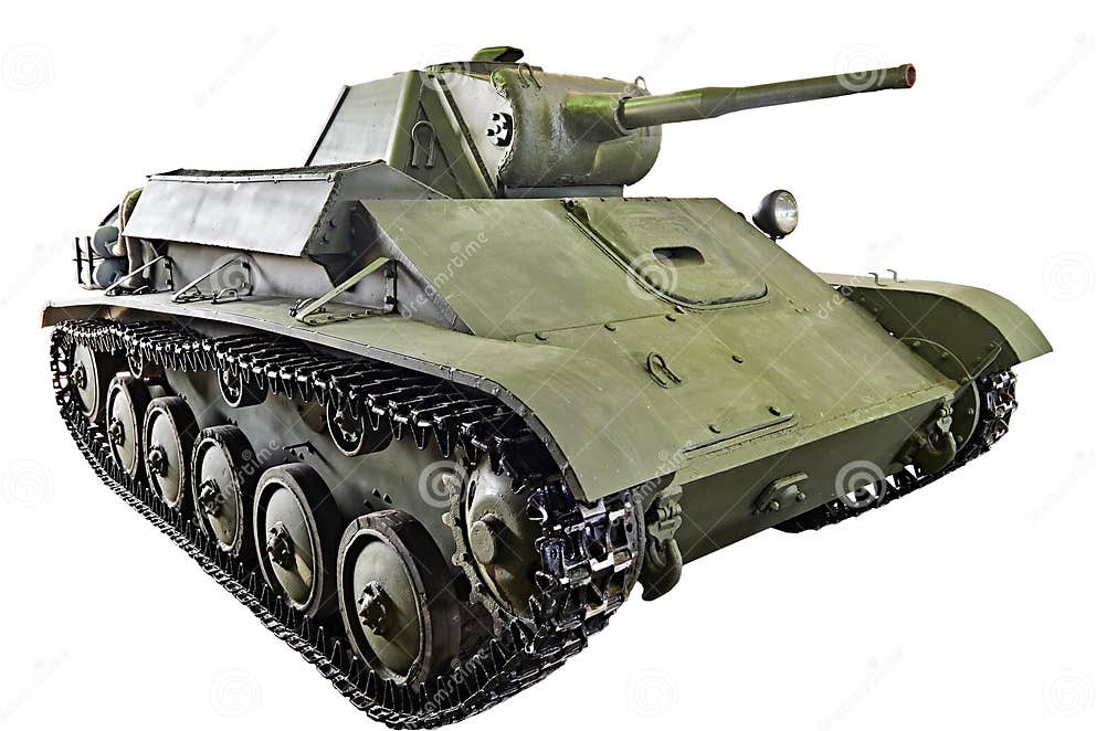 Soviet Light Infantry Tank T-70 Isolated Stock Photo - Image of track ...