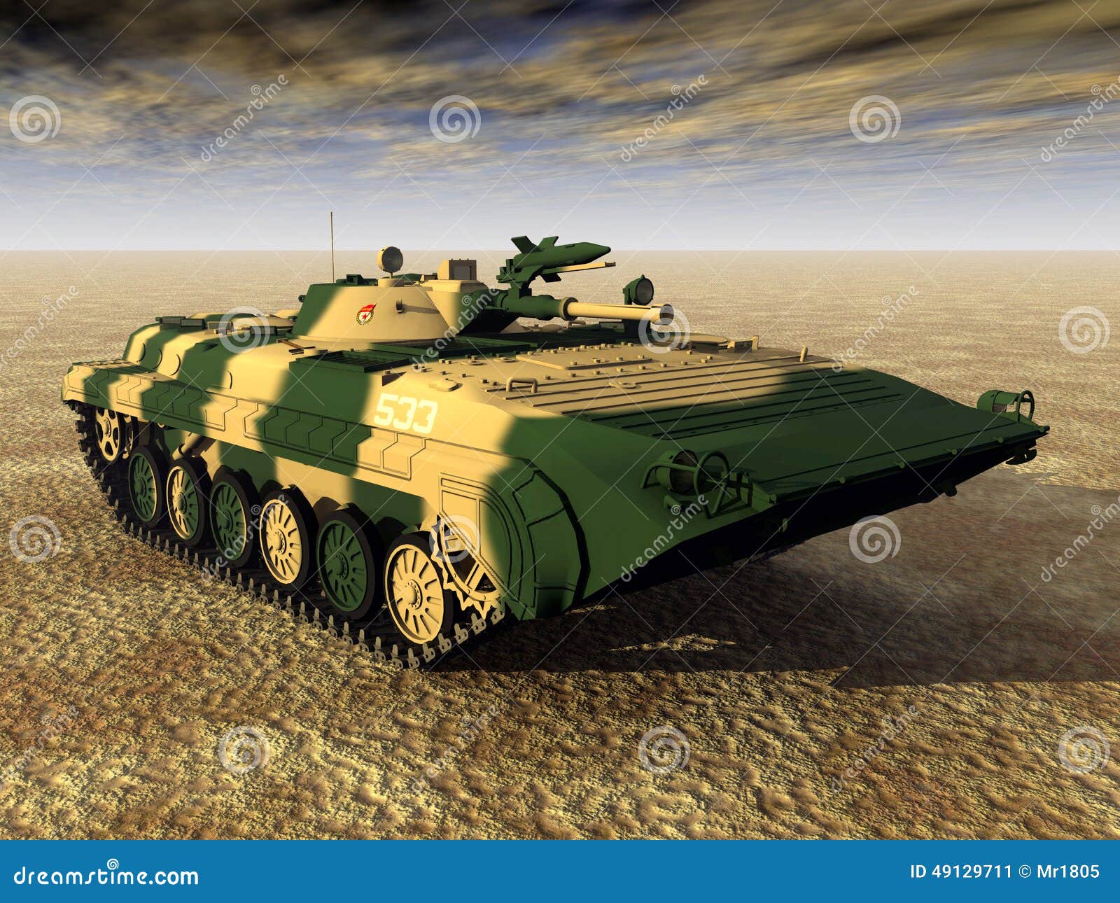 Soviet Light Tank stock illustration. Illustration of dark - 49129711